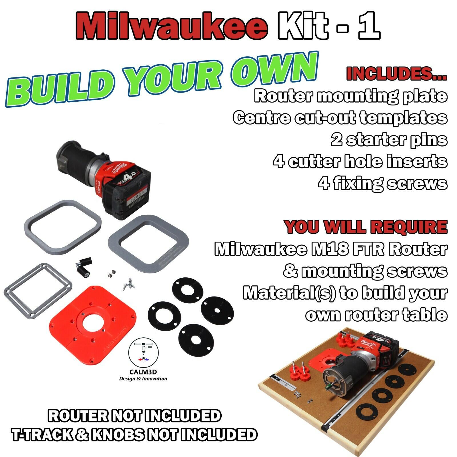 Milwaukee M18 FTR Trim Table Router Kits