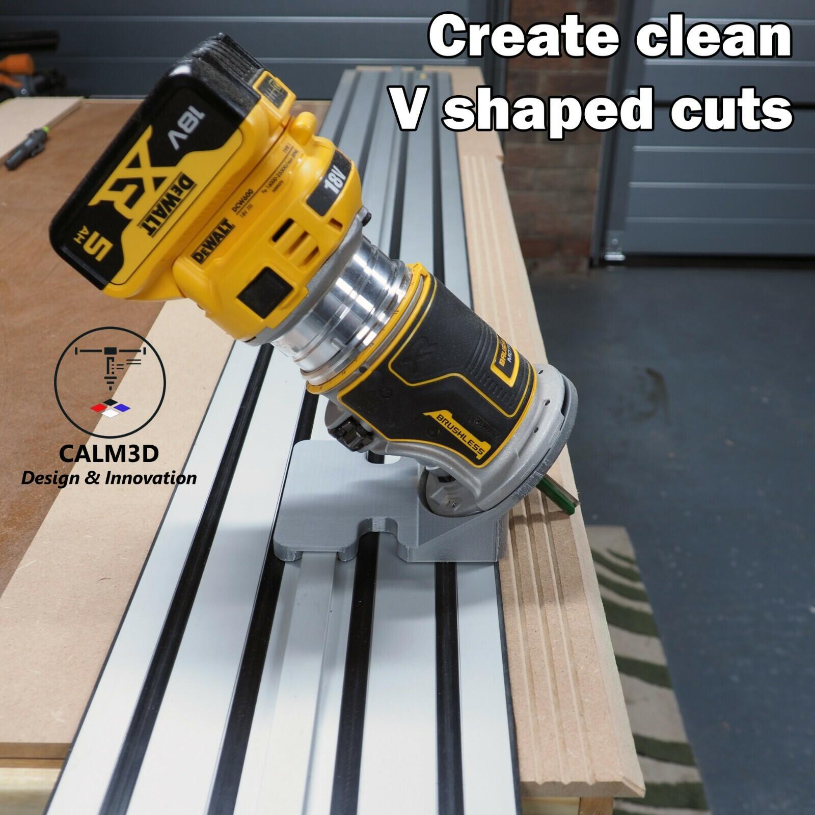 Dewalt DCW600 Compatible 45° Angled Trim Base for use on Dewalt Rail ...