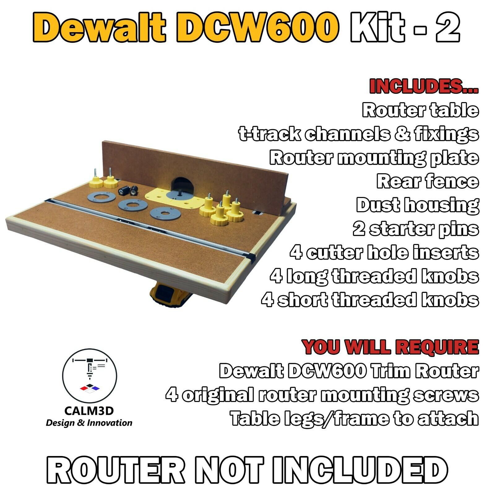 Dewalt DCW600 Trim Router Table Kits