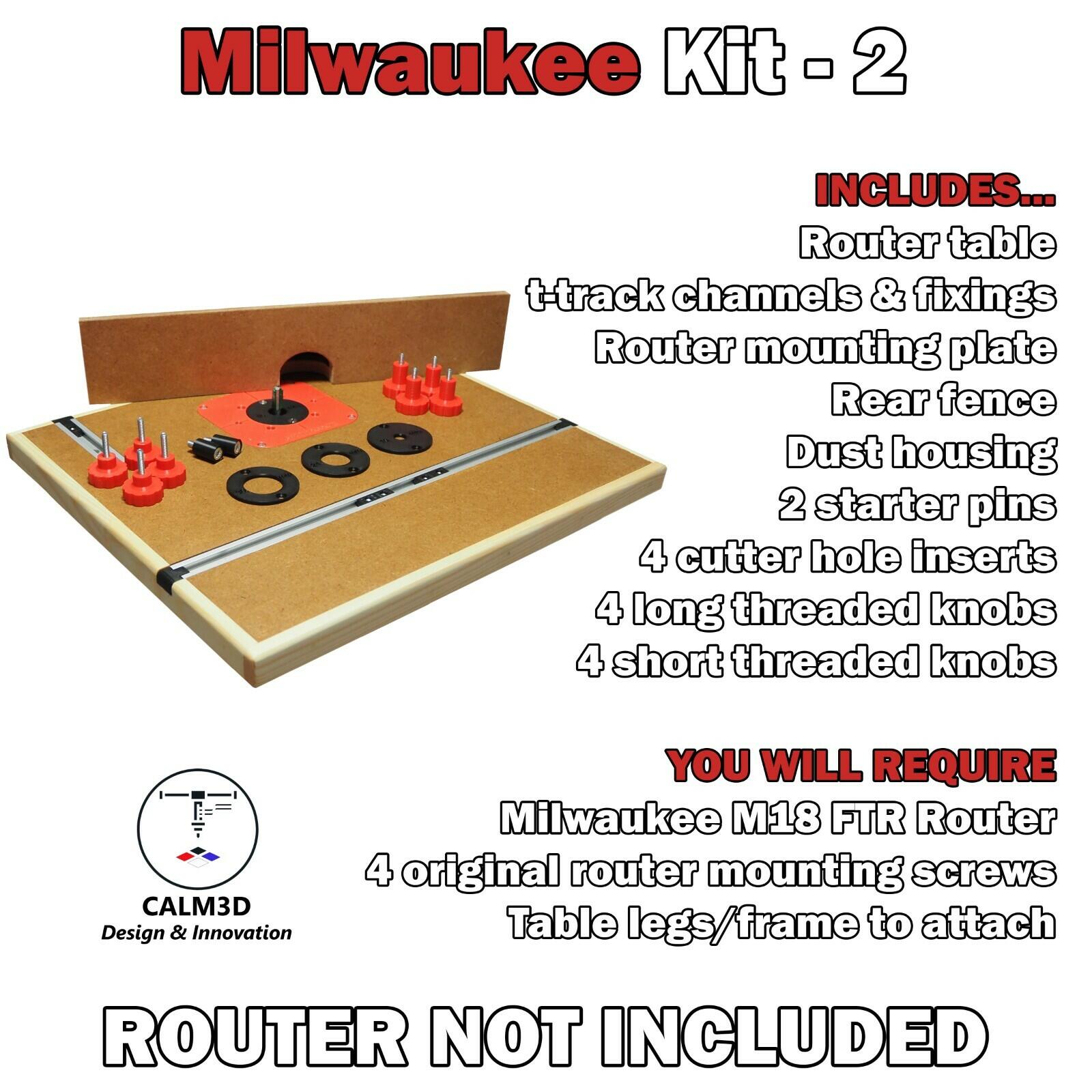 Milwaukee M18 FTR Trim Table Router Kits