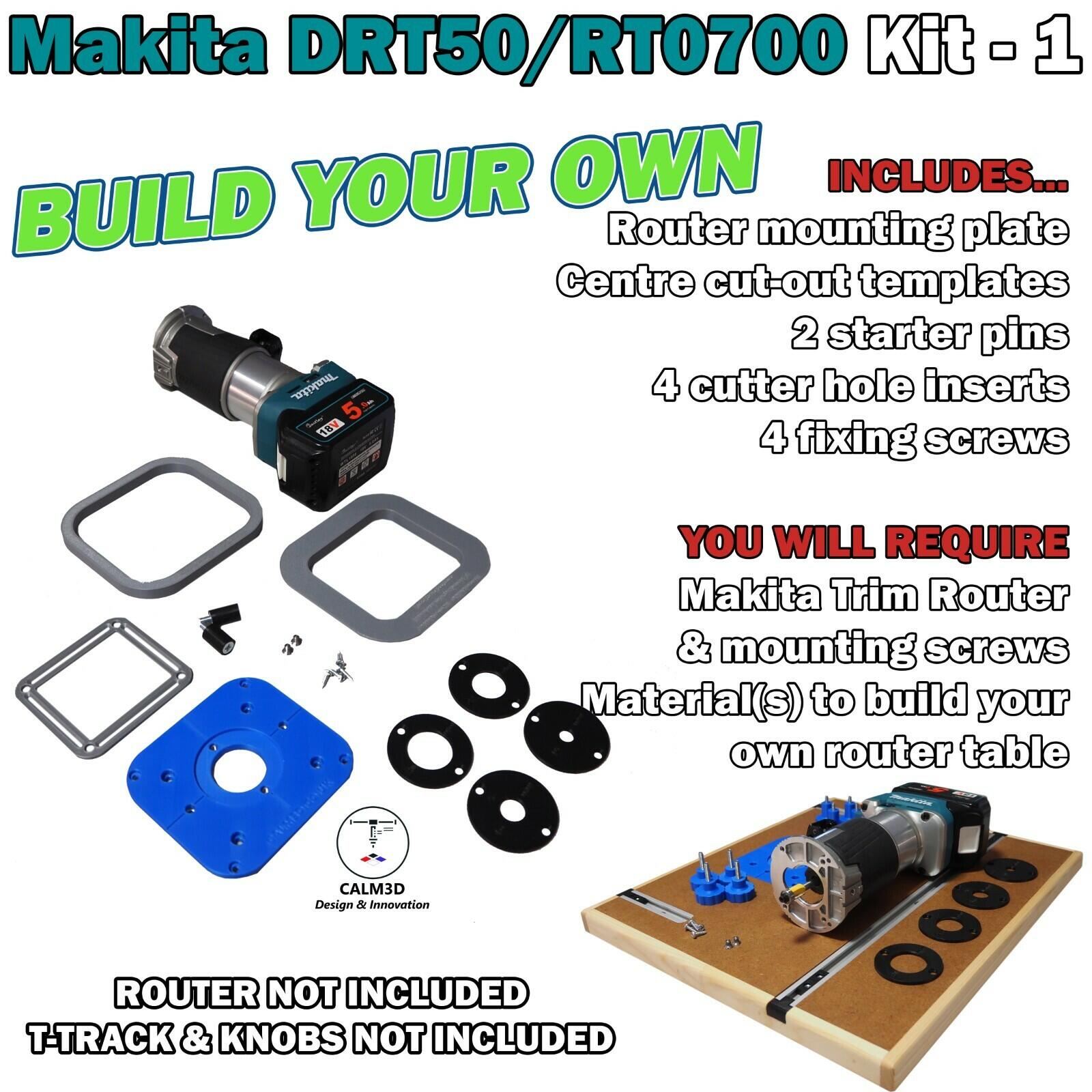 Makita DRT50 & RT0700 Trim Table Router Kits