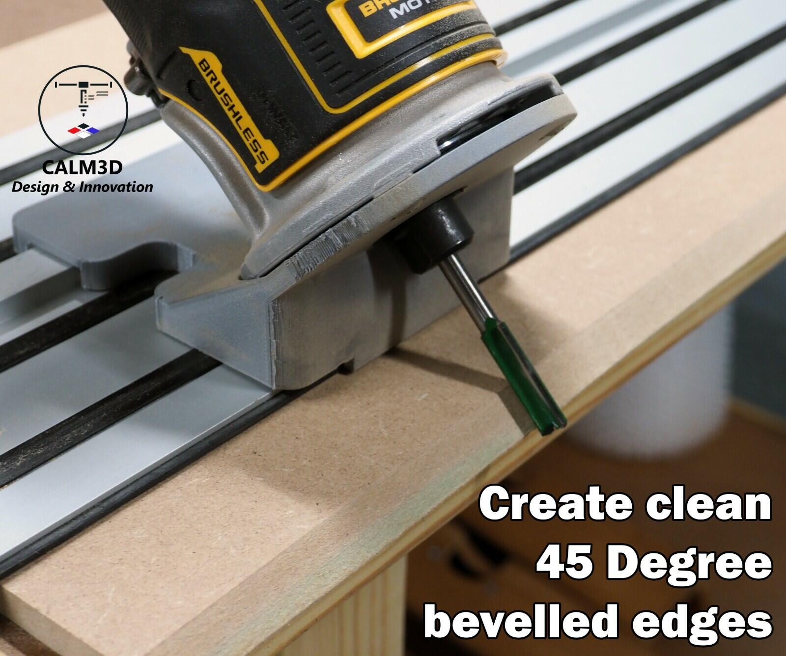 Dewalt DCW600 Compatible 45° Angled Trim Base for use on Dewalt Rail ...