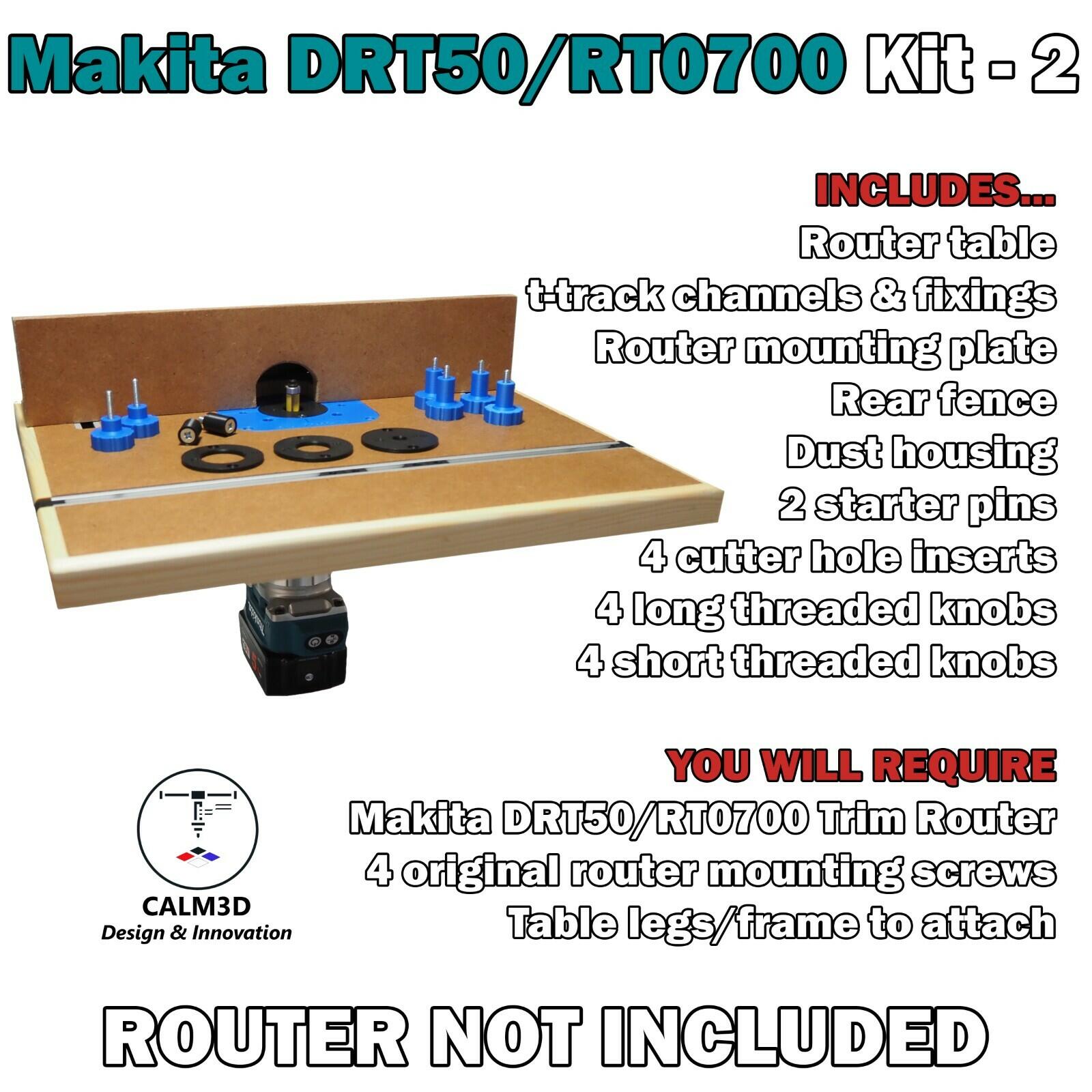 Makita DRT50 & RT0700 Trim Table Router Kits