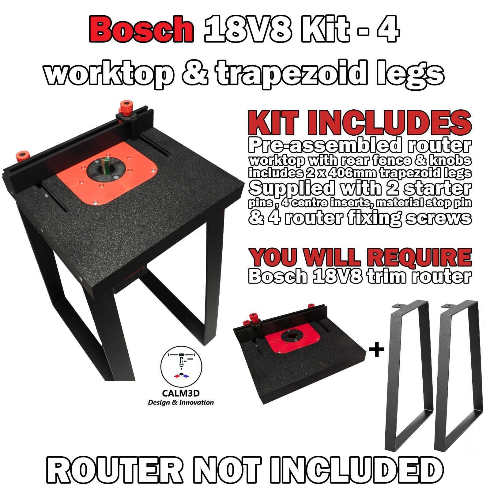 Bosch 18V8 Compact trim table router kits