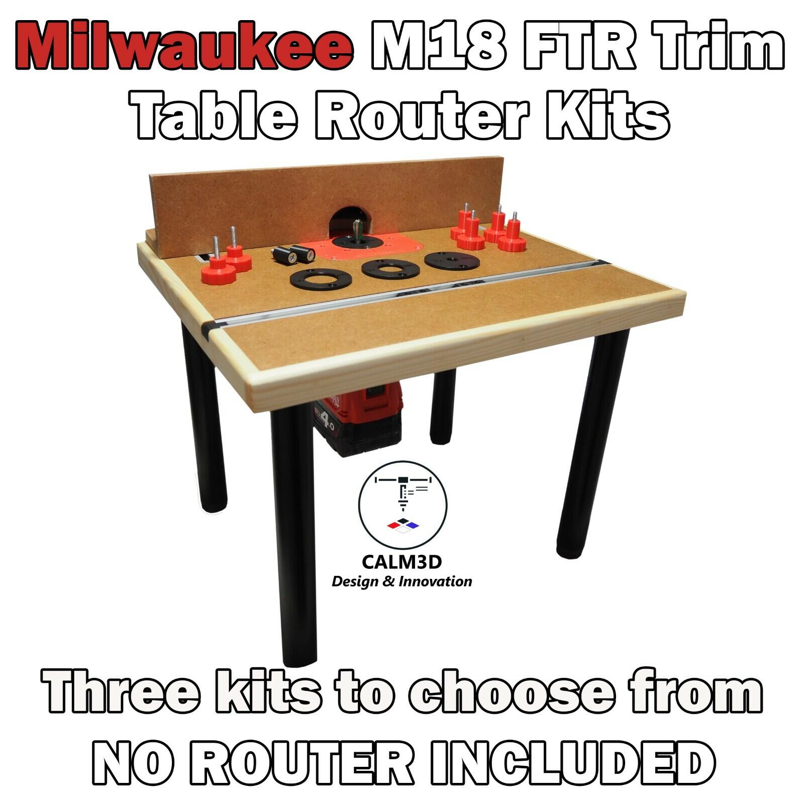 Milwaukee M18 FTR Trim Table Router Kits