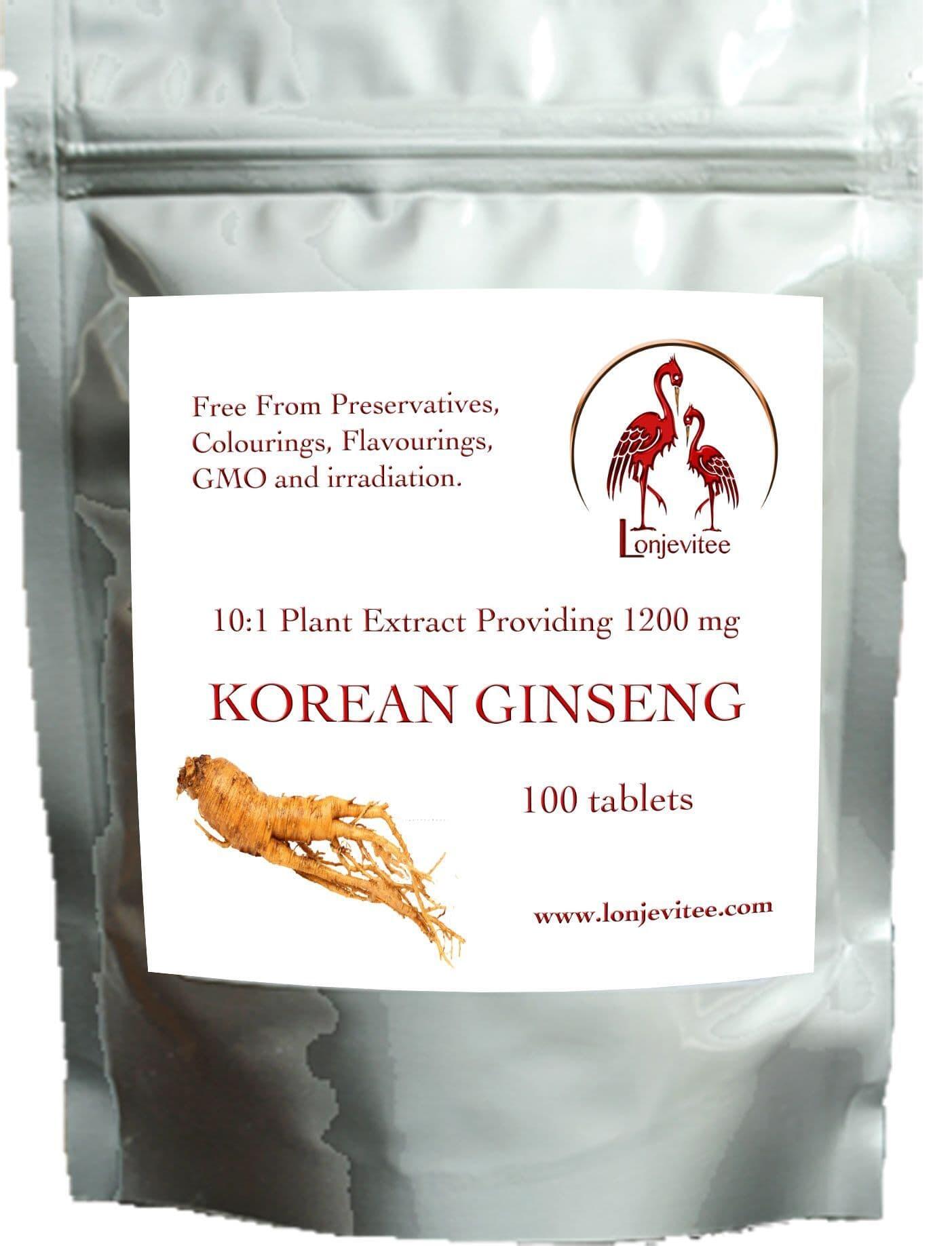 Best Price Panax Ginseng 1200mg High strength tablets, 100 for £19