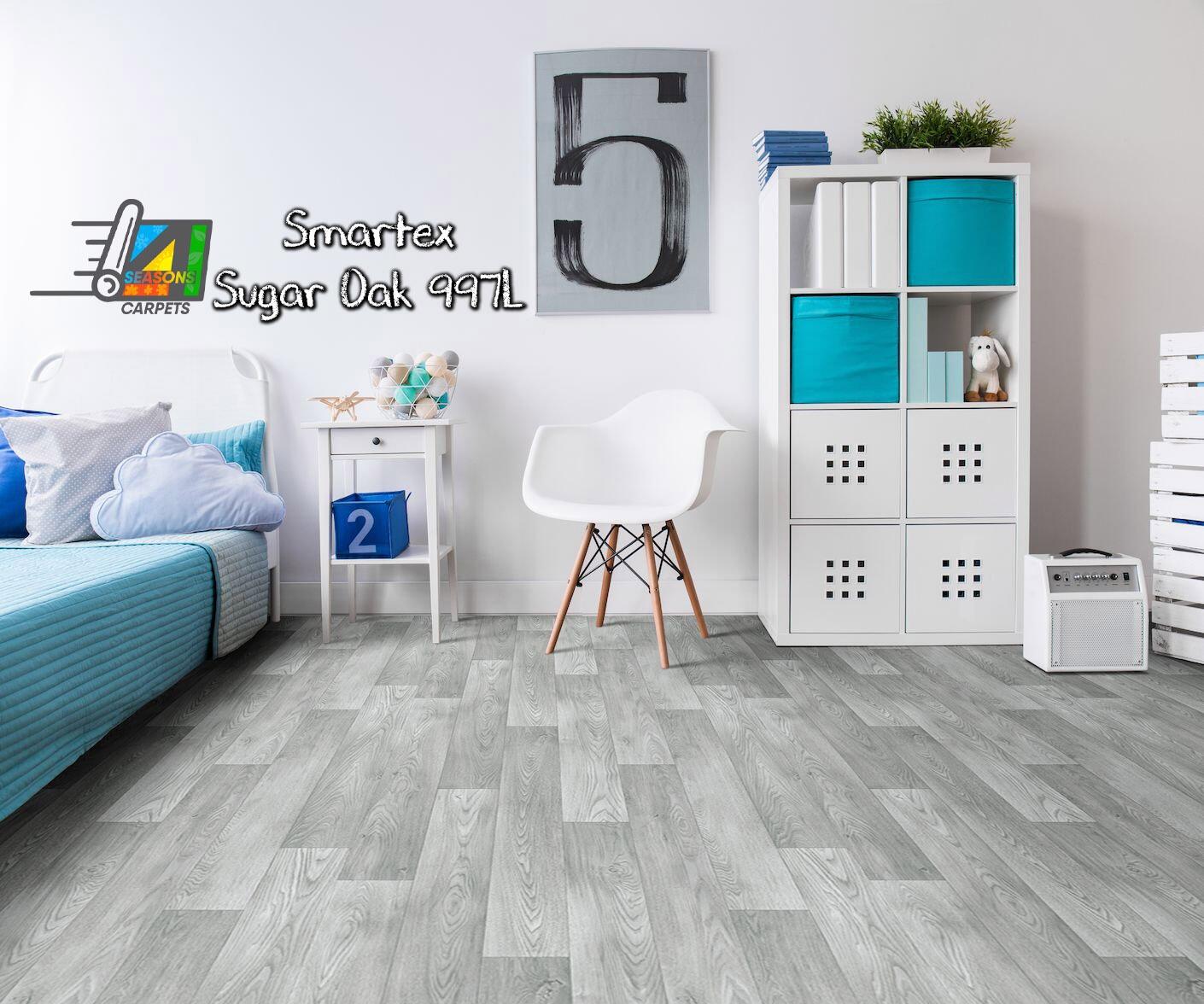 Smartex Sugar Oak 997L Vinyl Roll end 1.40 x 2m (4' 7" x 6' 6")