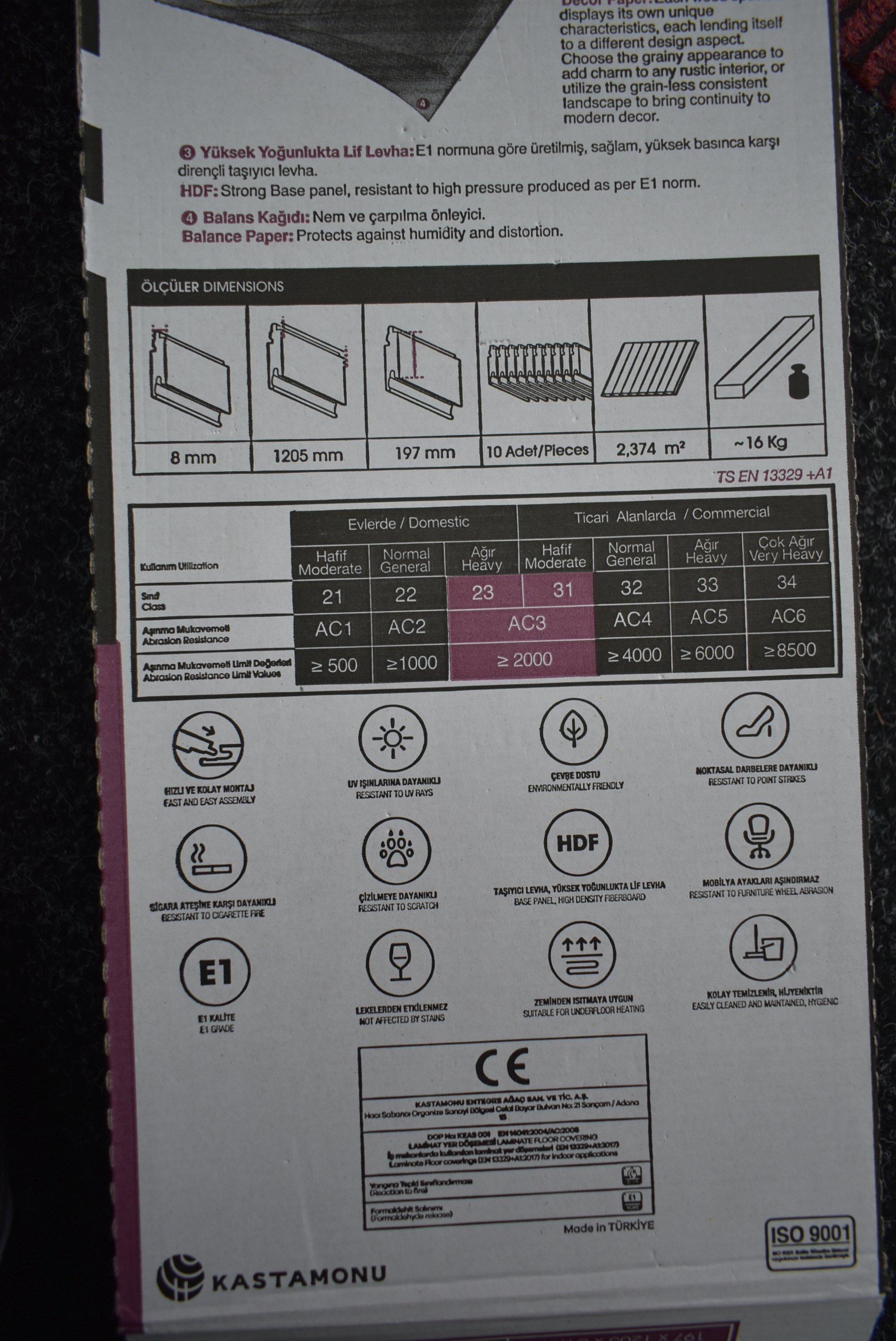Sunex Merida 8mm laminate 197 x 1205mm planks £9.99/m²