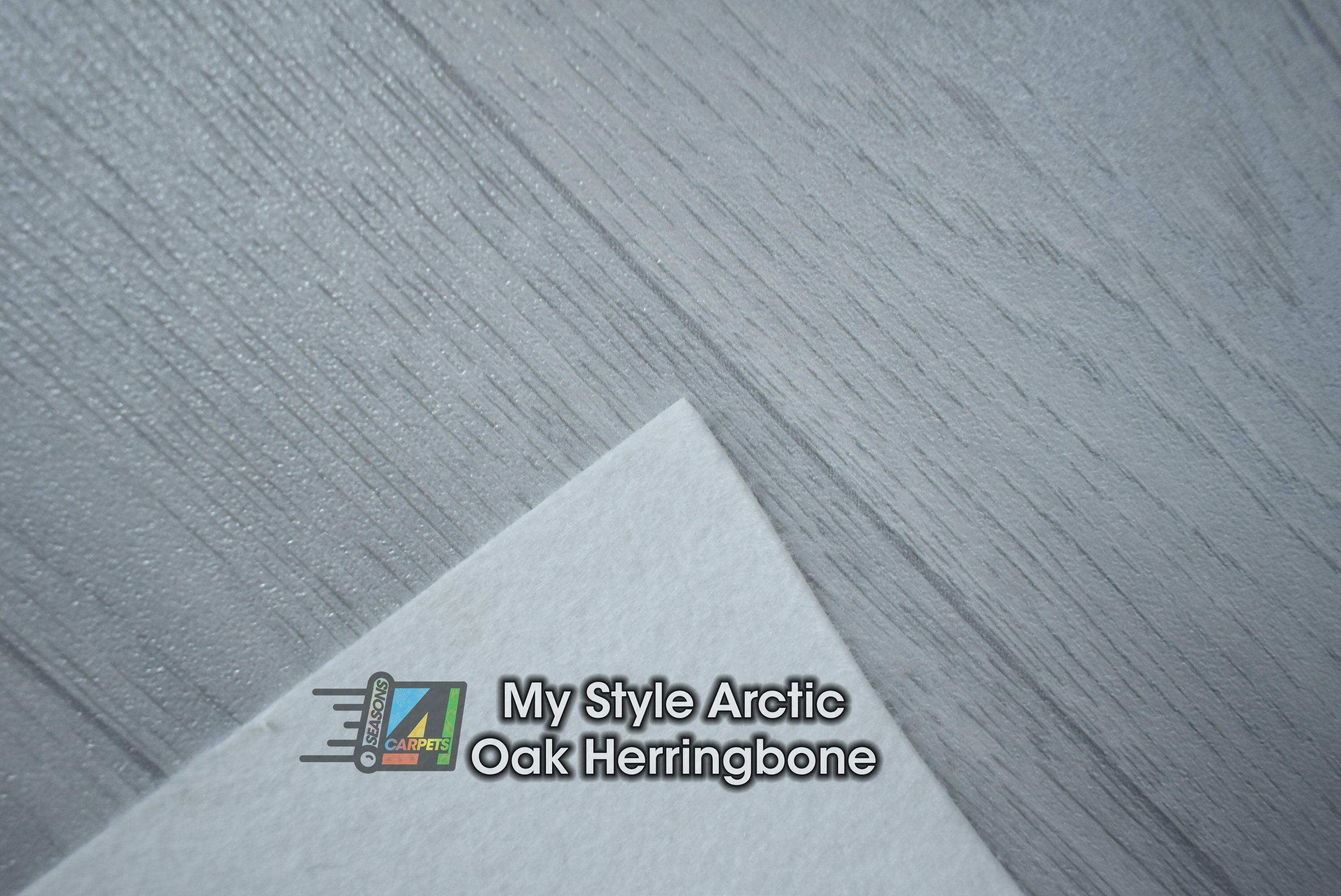My Style Arctic Oak Herringbone - 3m (9' 10") Wide vinyl