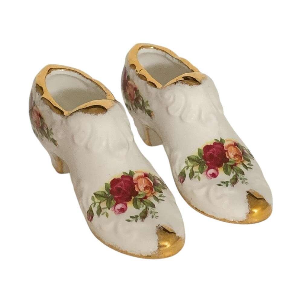 2 Royal Albert Old Country Roses Shoes