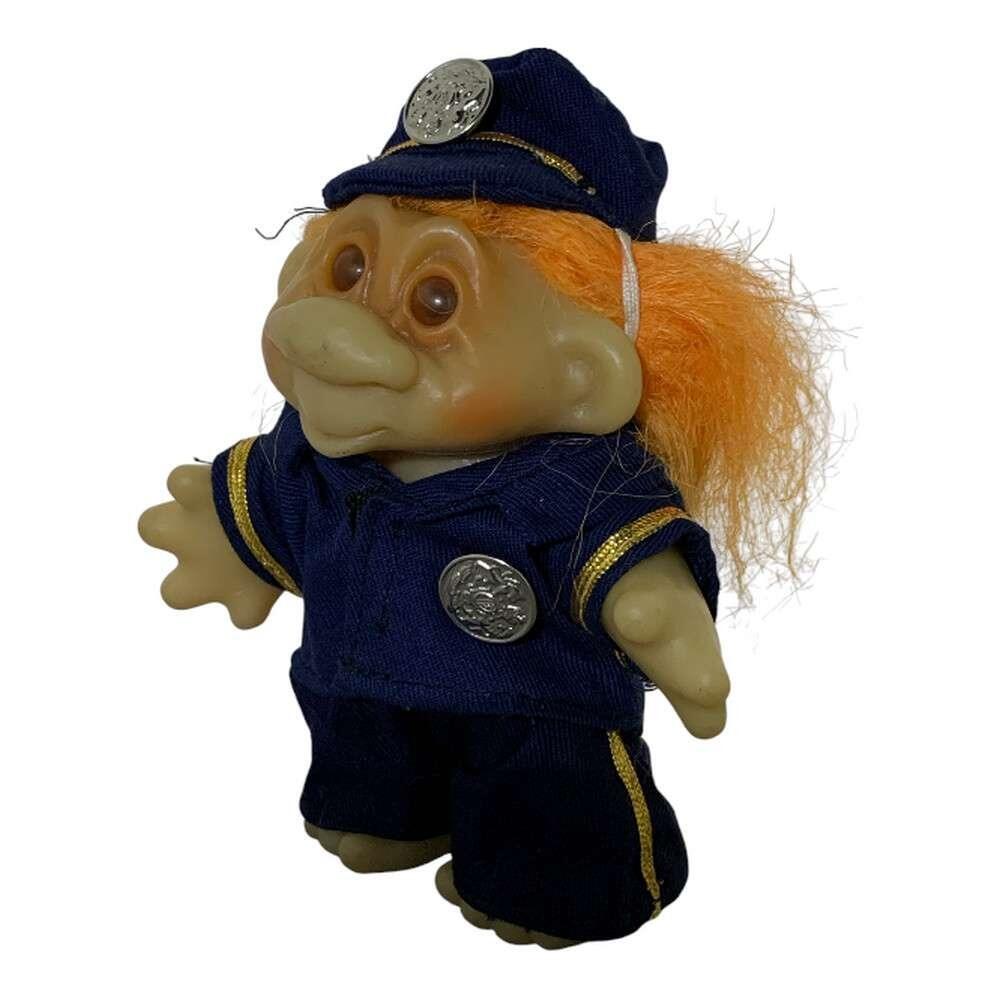 Thomas Dam 1986Troll Police Officer Cop Orange Hair