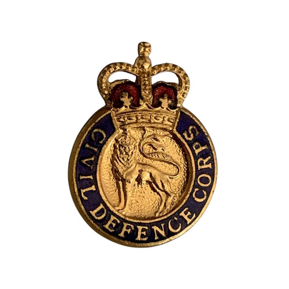 WWII Civil Defence Corps Enamel Lapel Badge