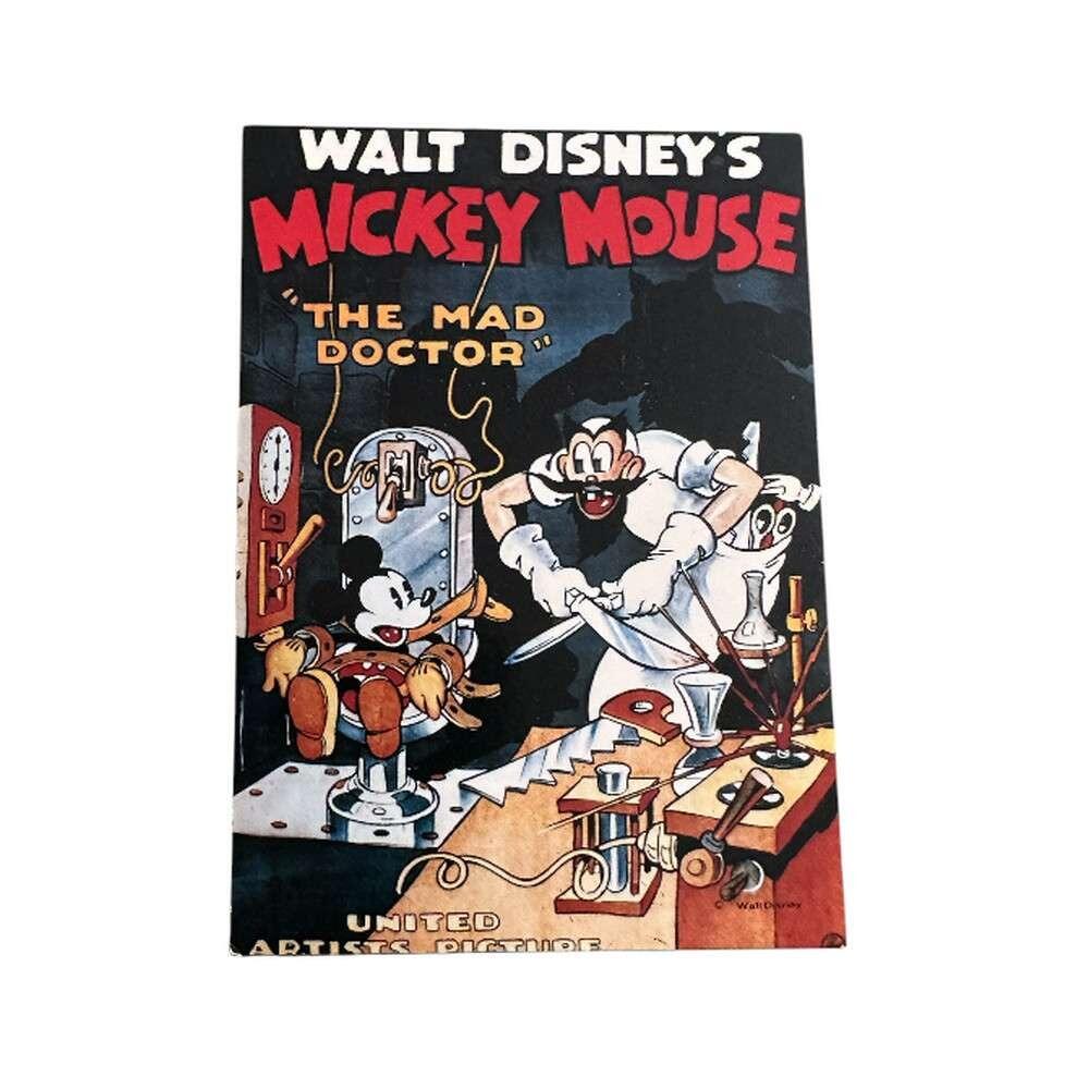 Walt Disney's Mickey Mouse "The Mad Doctor" Postcard