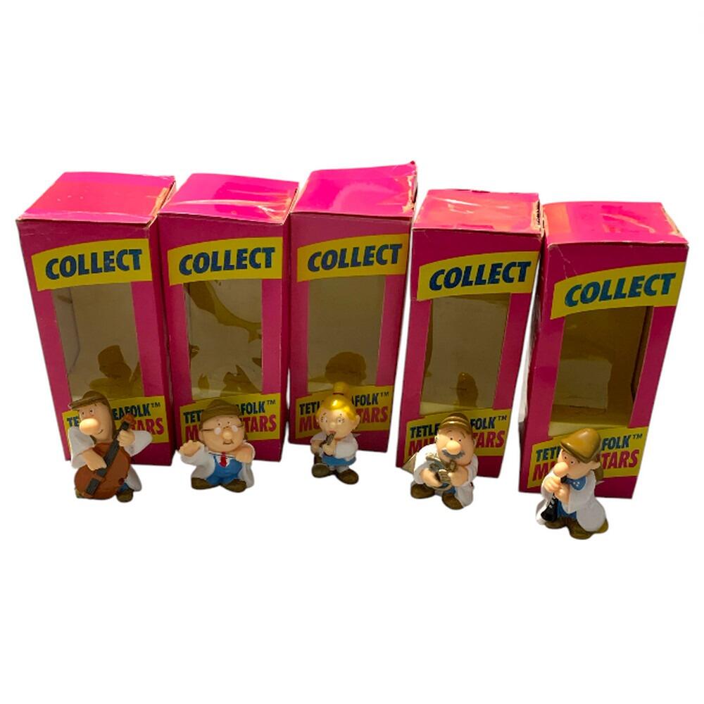 5 Tetley Tea Folk Music Stars Figurines