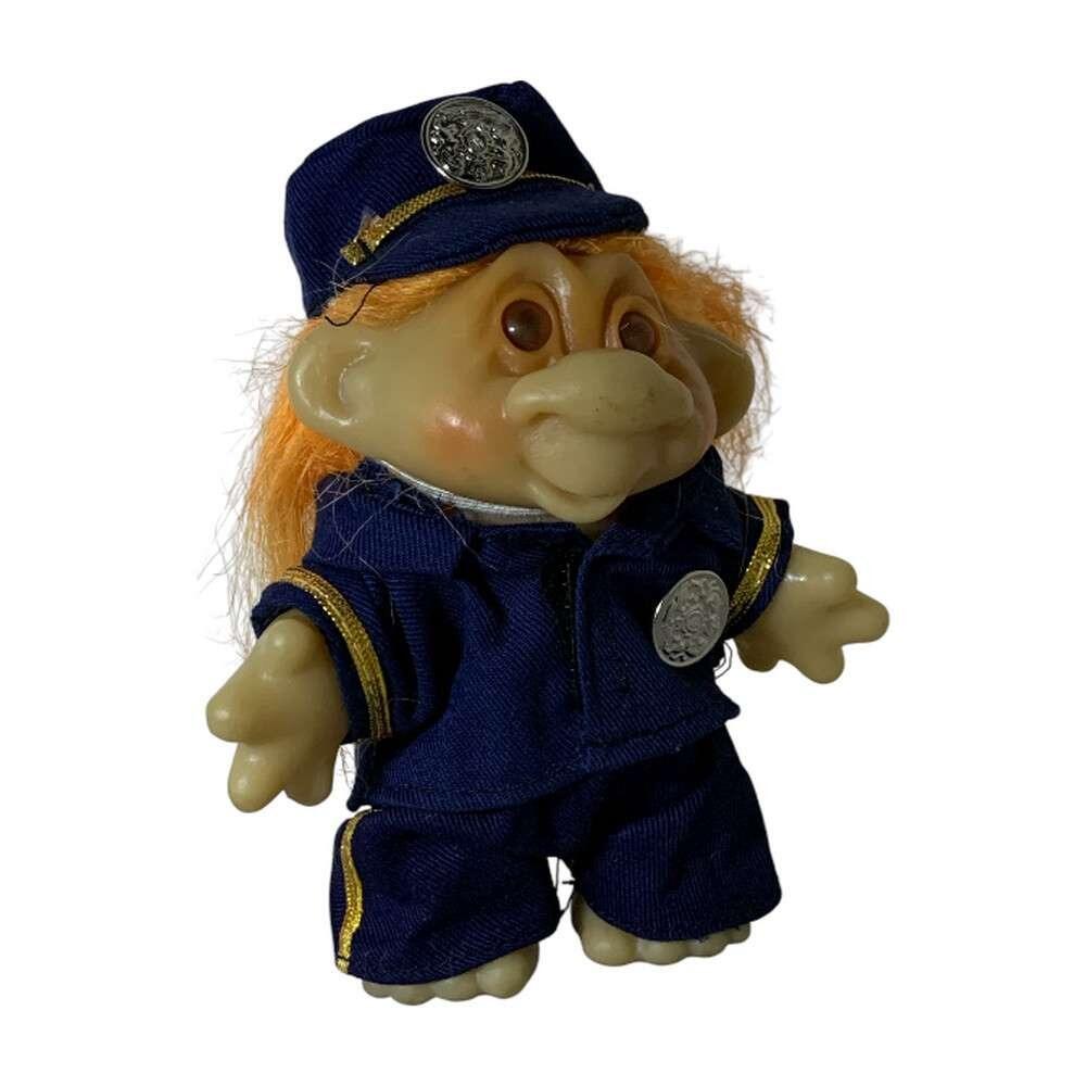 Thomas Dam 1986Troll Police Officer Cop Orange Hair