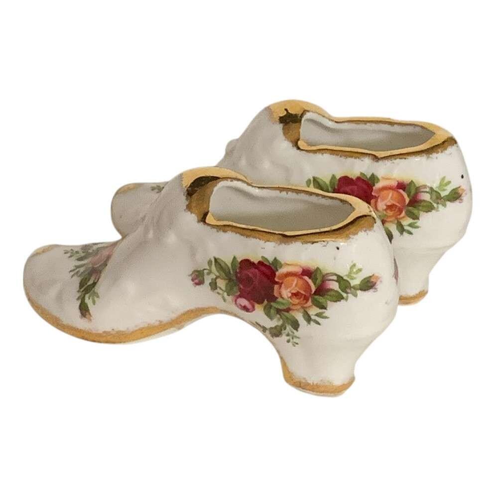 2 Royal Albert Old Country Roses Shoes