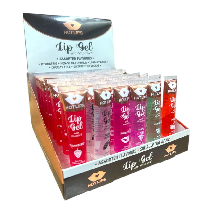 Hot Lips Lip Gel With Vitamin E - Assorted Flavours (48pcs)