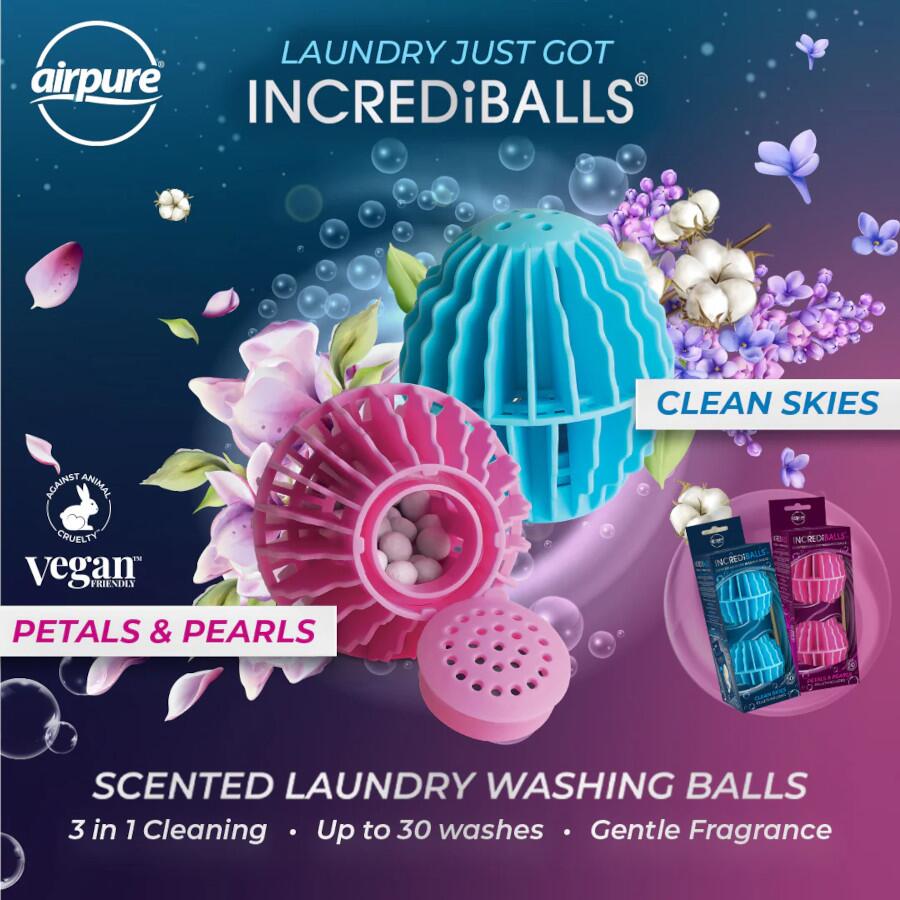 Airpure INCREDiBALLS 2pk Scented Laundry Washing Balls - Petals & Pearls