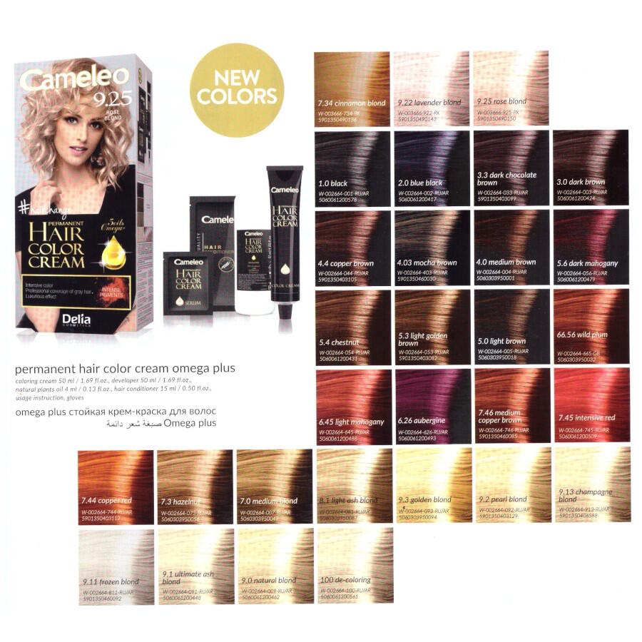 Delia Cameleo Permanent Hair Color Cream Kit with Omega+ - 4.4 Copper Brown