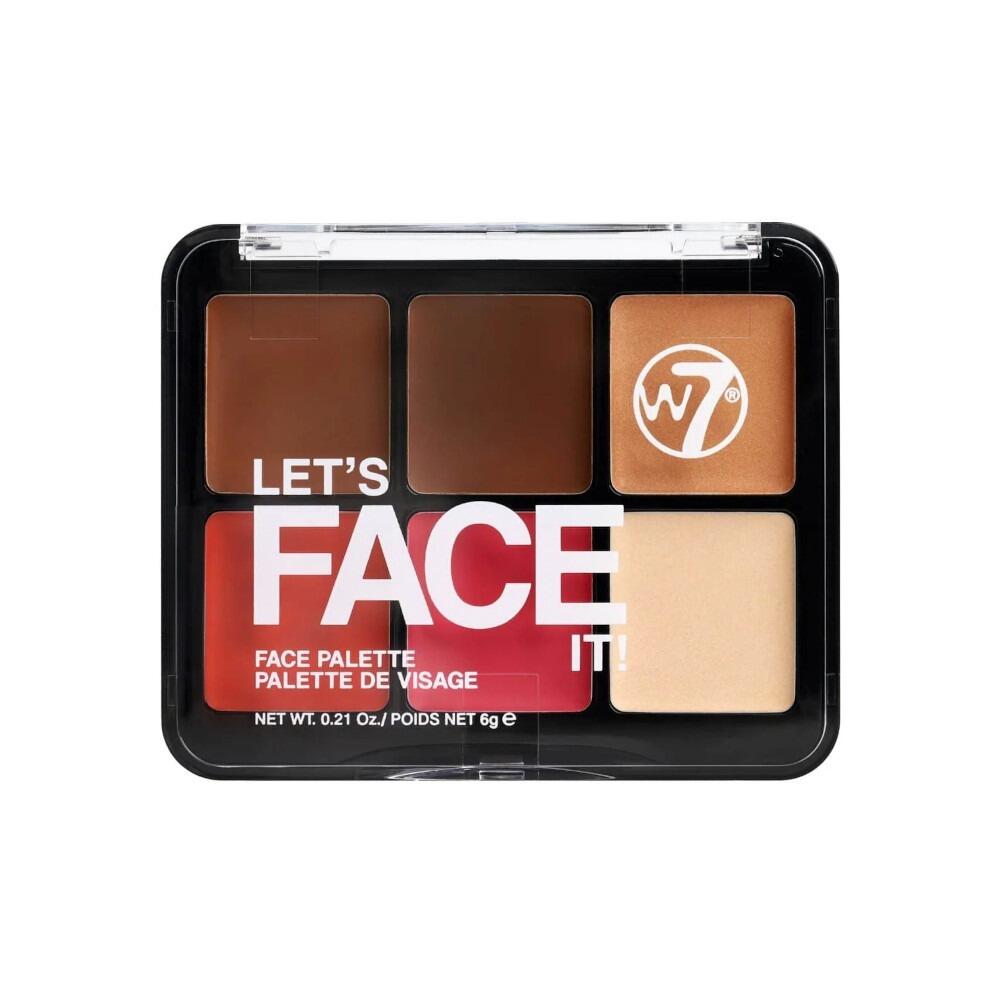 W7 Let's Face It Face Palette - Soft Glow (8pcs)