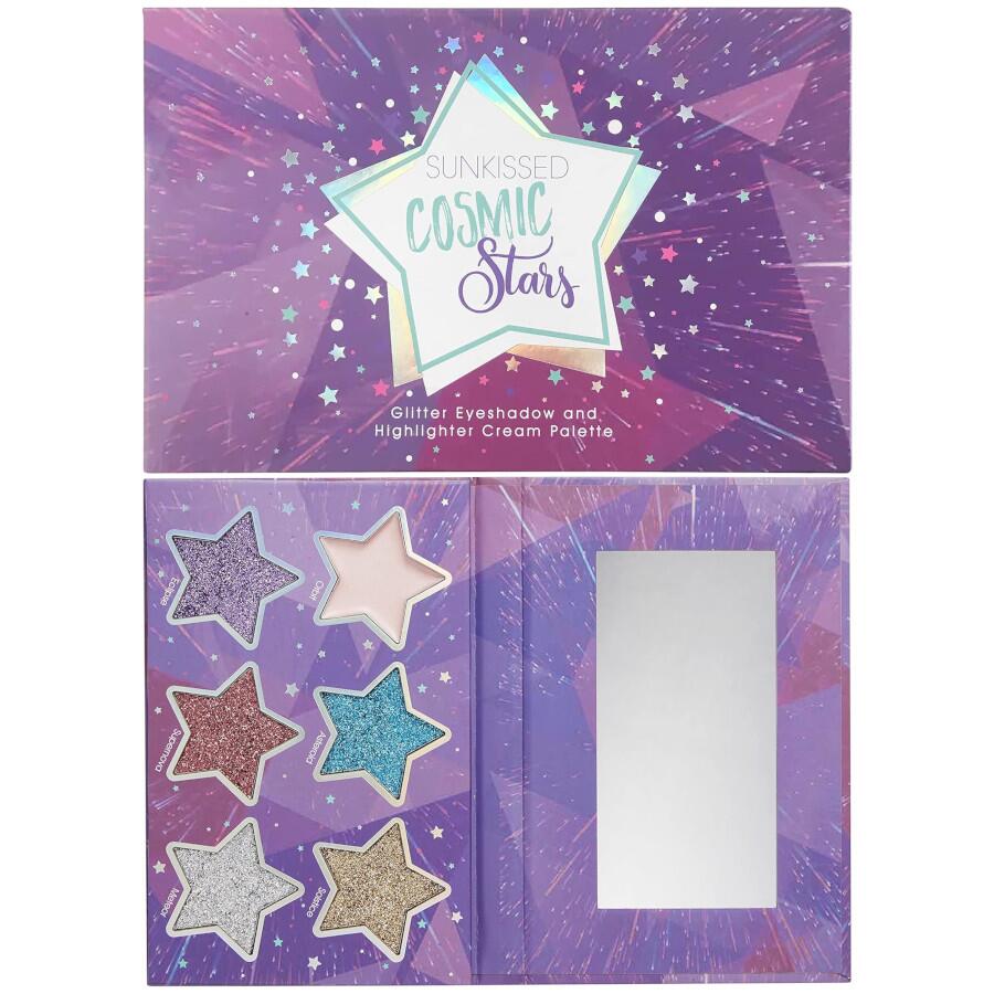 Sunkissed Cosmic Stars Glitter Eyeshadow and Highlighter Palette - 9.5g