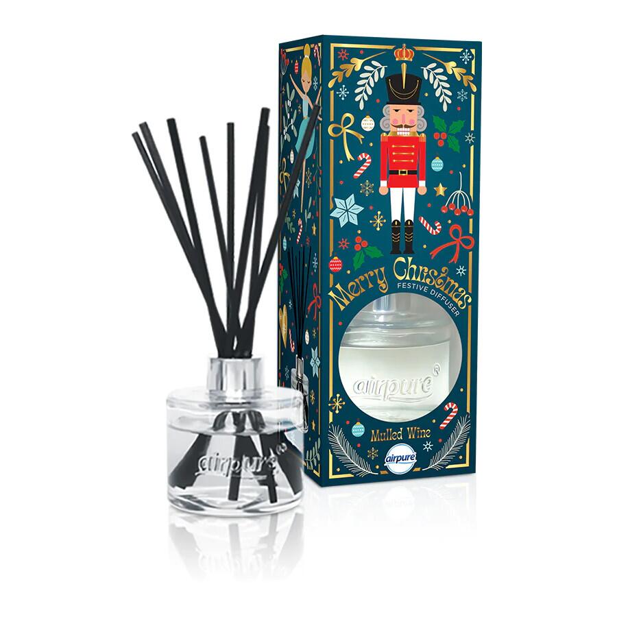 Airpure Merry Christmas Mulled Wine Festive Reed Diffuser - 100ml