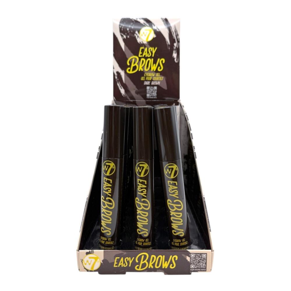 W7 Easy Brows Eyebrow Gel - Dark Brown (24pcs)