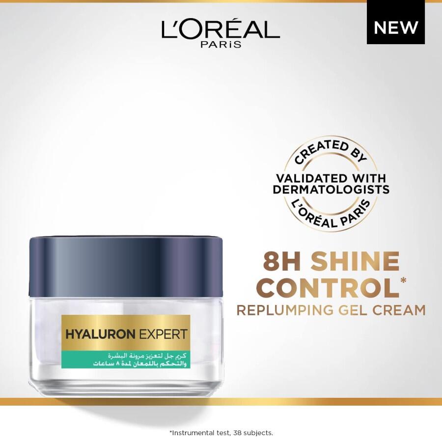 L'Oreal Hyaluron Expert 8H Shine Control Replumping Gel-Cream - 50ml