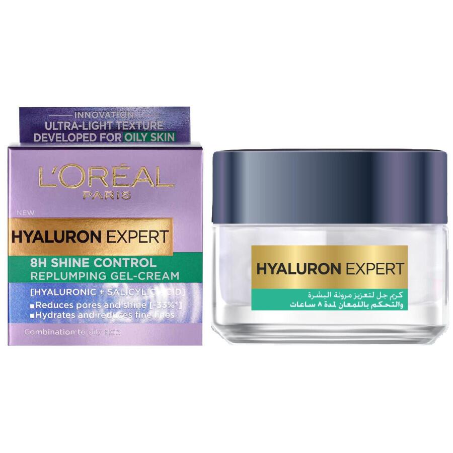 L'Oreal Hyaluron Expert 8H Shine Control Replumping Gel-Cream - 50ml