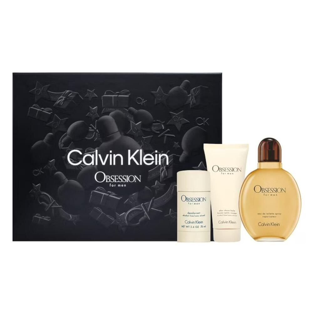 Obsession for Men Gift Set (125ml EDT + 75ml Deodorant Stick + 100ml ...