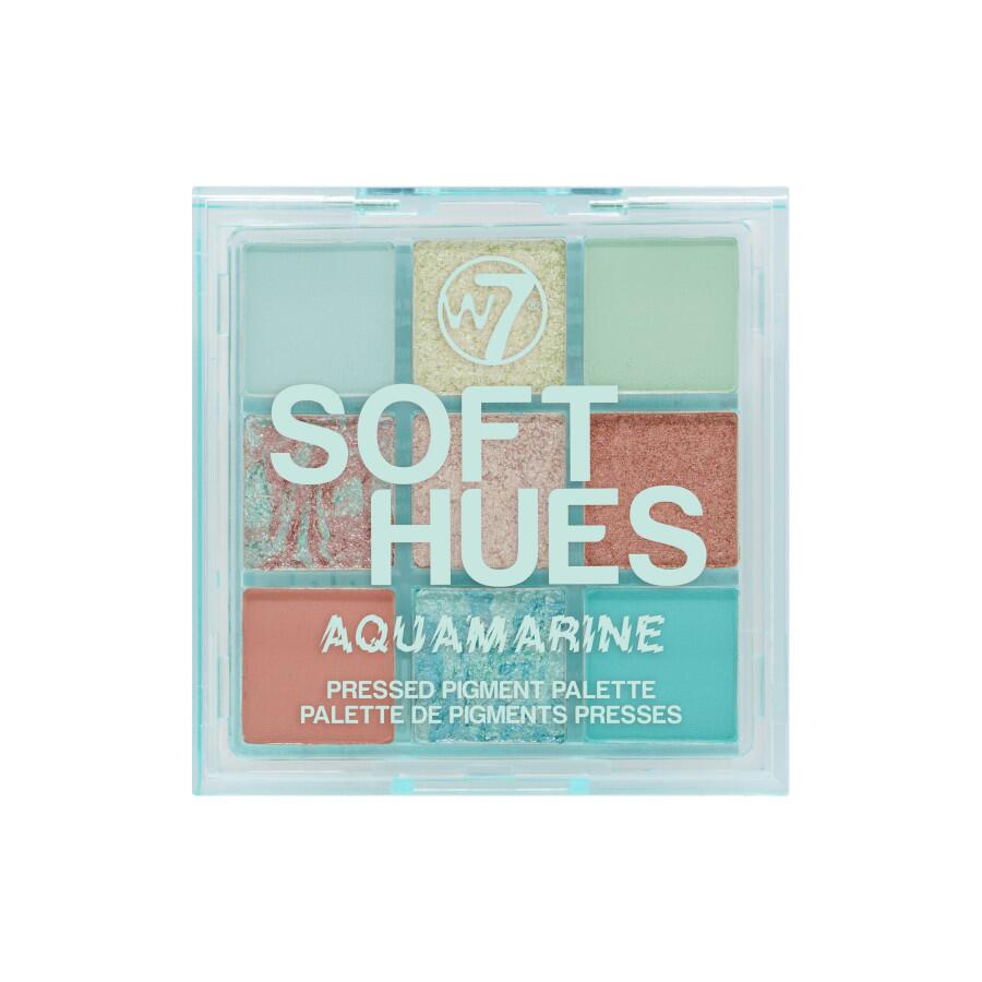 W7 Soft Hues - Aquamarine Pressed Pigment Palette (8pcs)