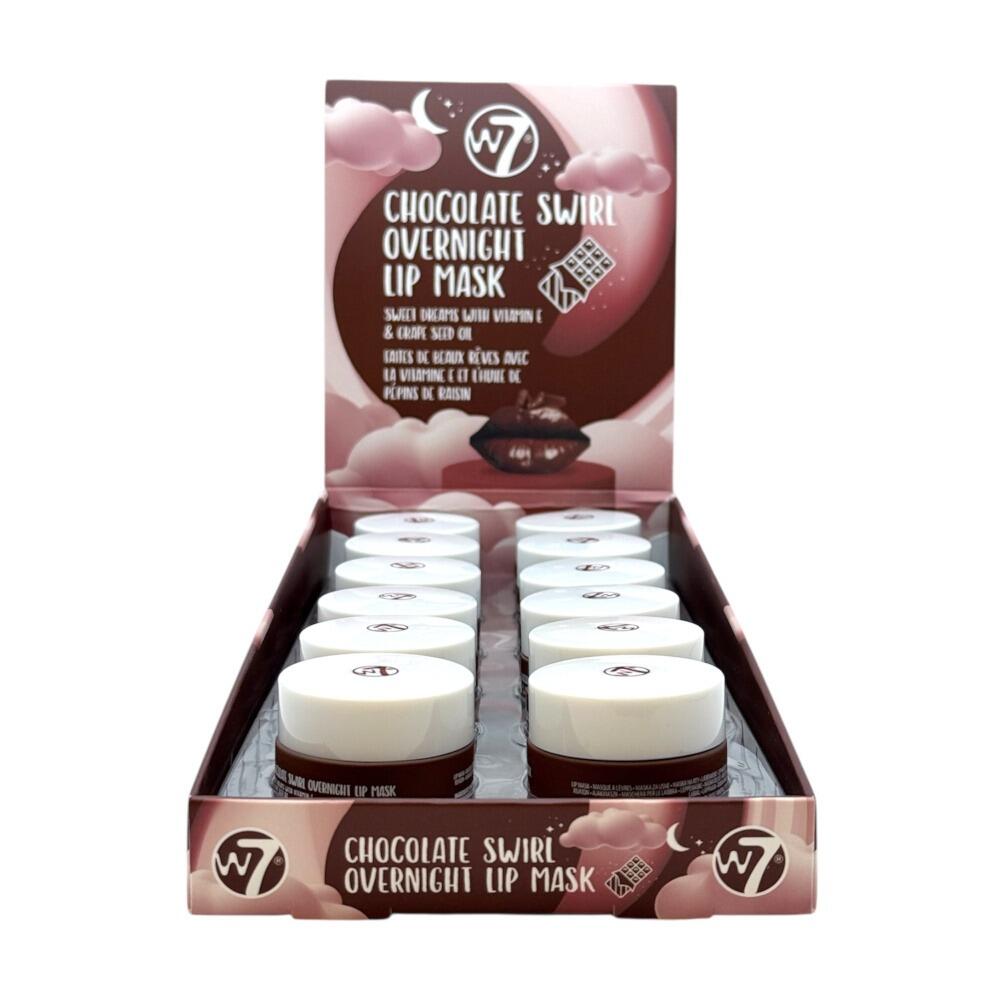 W7 Chocolate Swirl Overnight Lip Mask (12pcs)