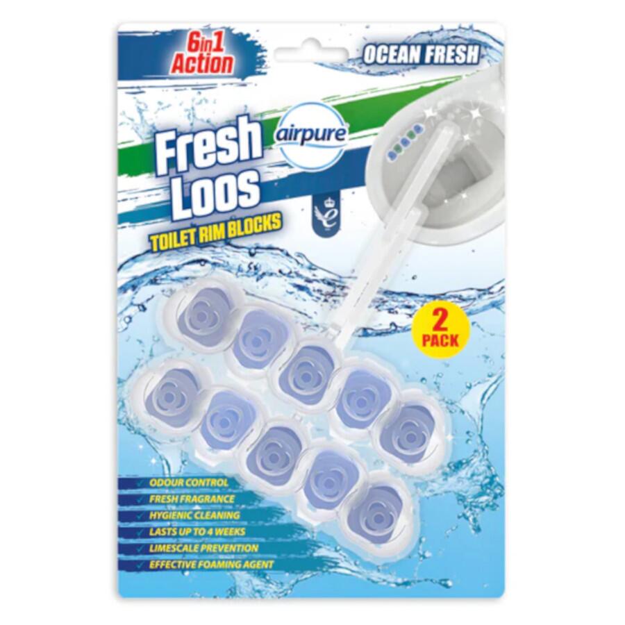 Ocean Fresh - Fresh Loos Toilet Rim Blocks 2 Pack