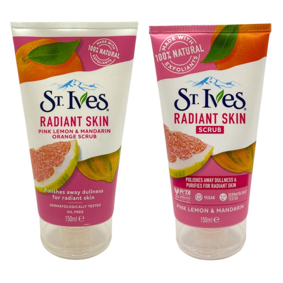 St. Ives Radiant Skin Pink Lemon & Mandarin Scrub - 150ml (6pcs)