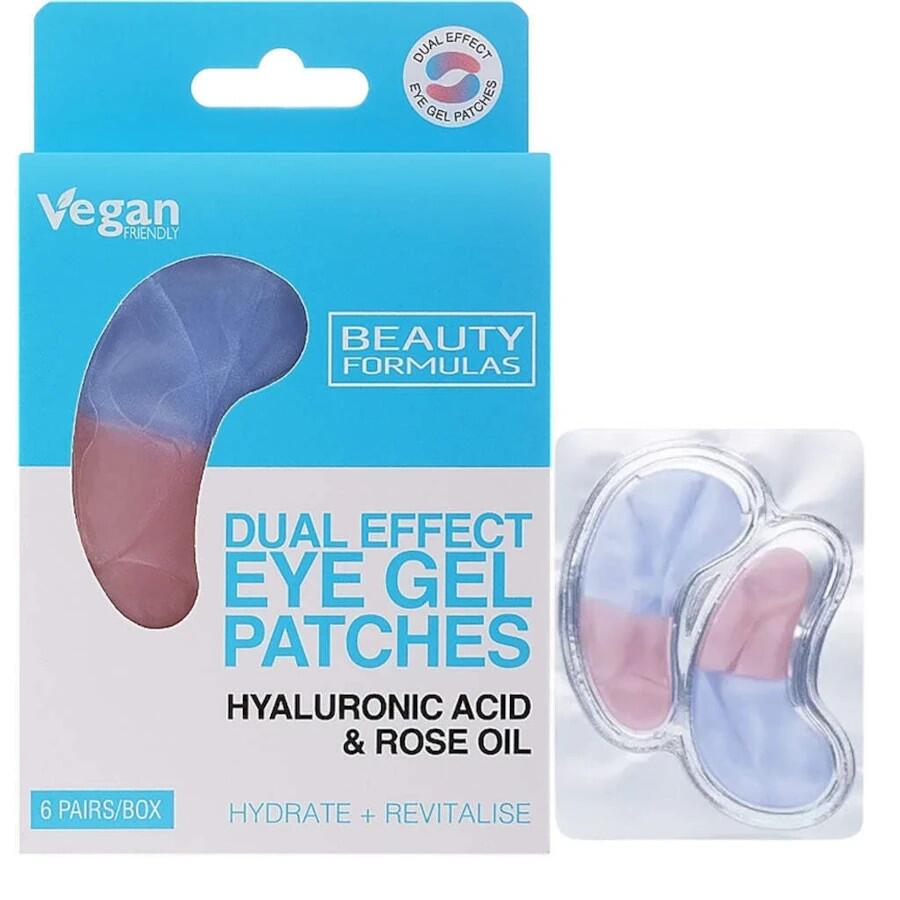 Beauty Formulas Hyaluronic Acid & Rose Oil Dual Effect Eye Gel Patches ...