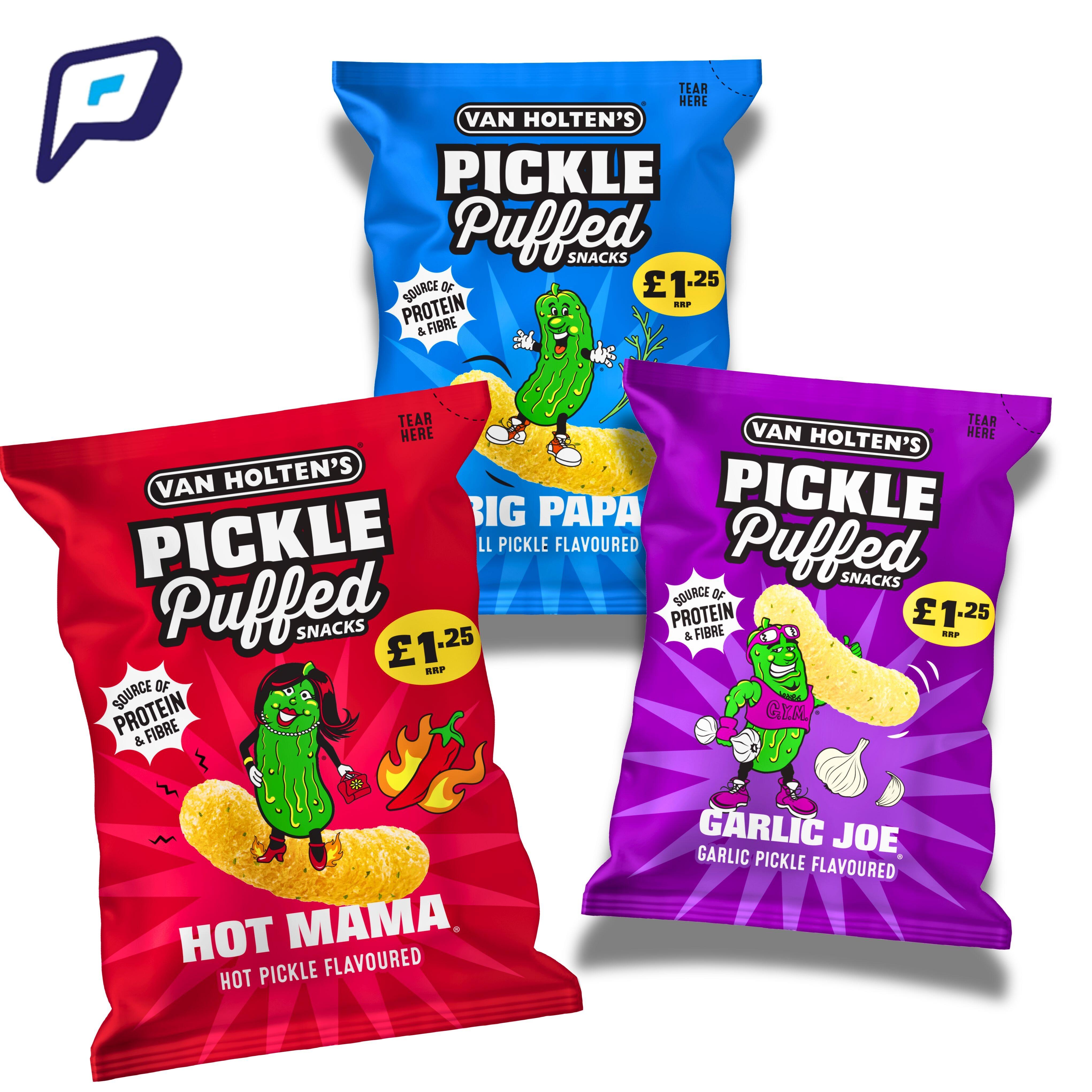 NEW VAN HOLTEN'S PICKLE PUFFS 14x50g