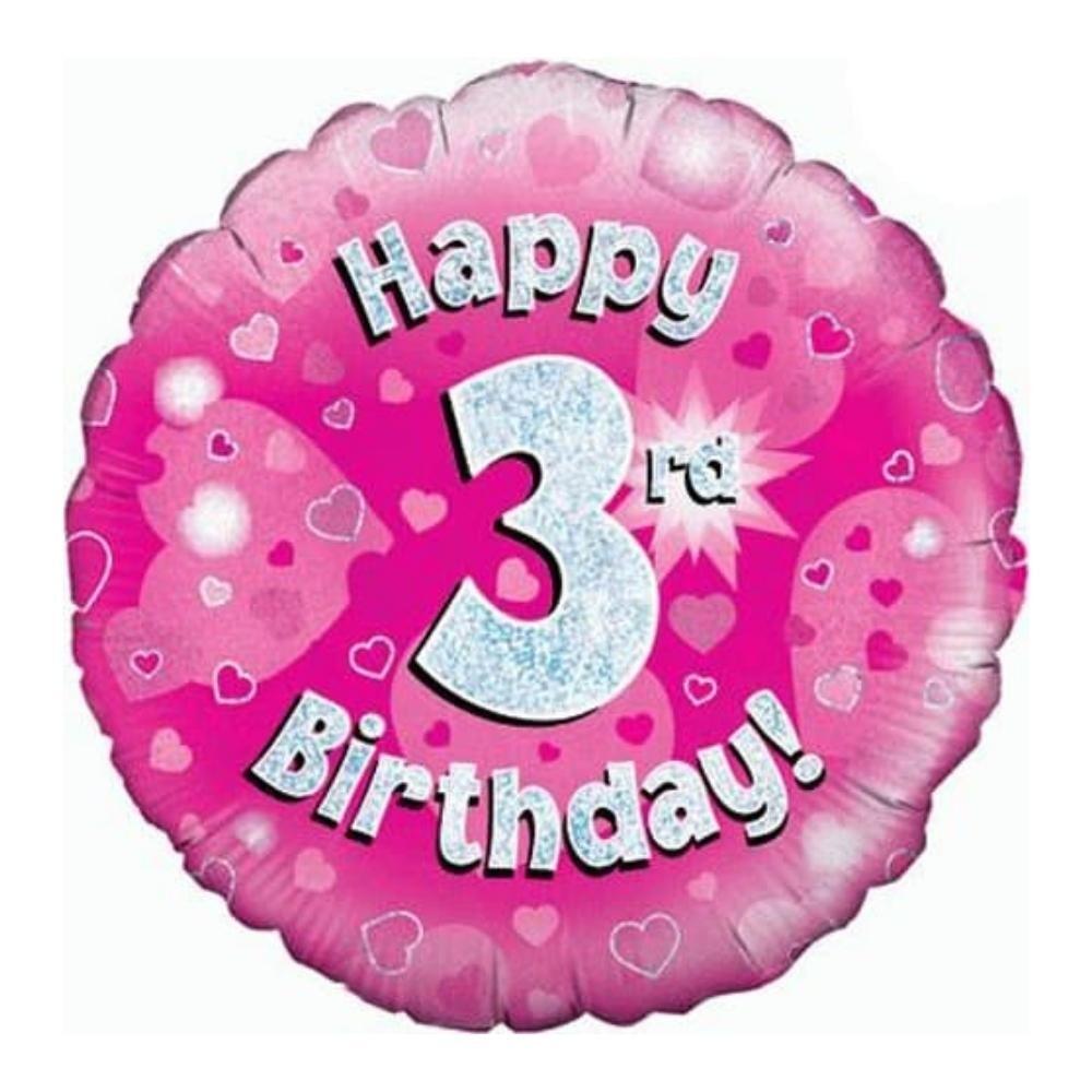Number 3 Helium Foil female Theme