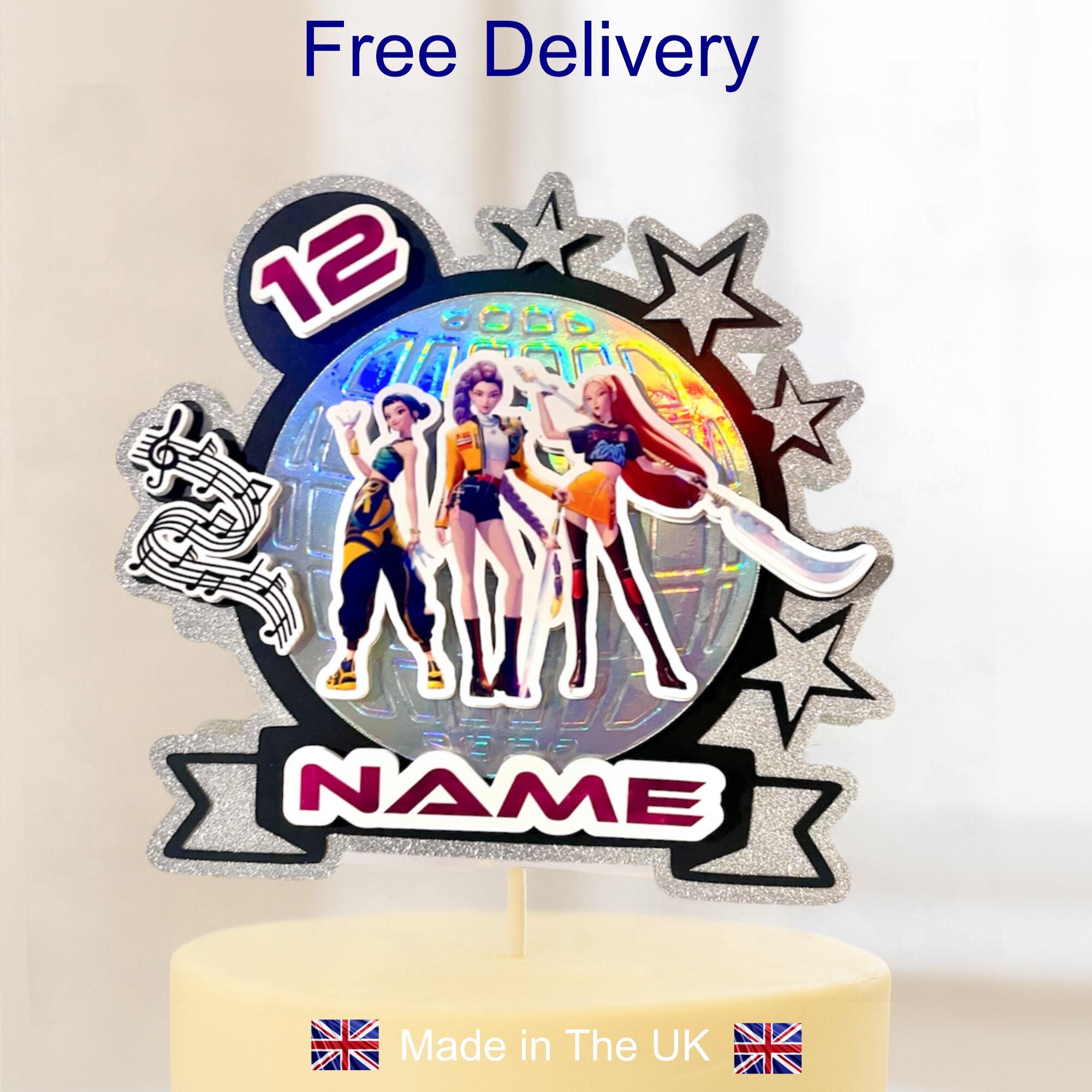K-Pop Cake Topper Personalised with Name, Age & Birthday Theme