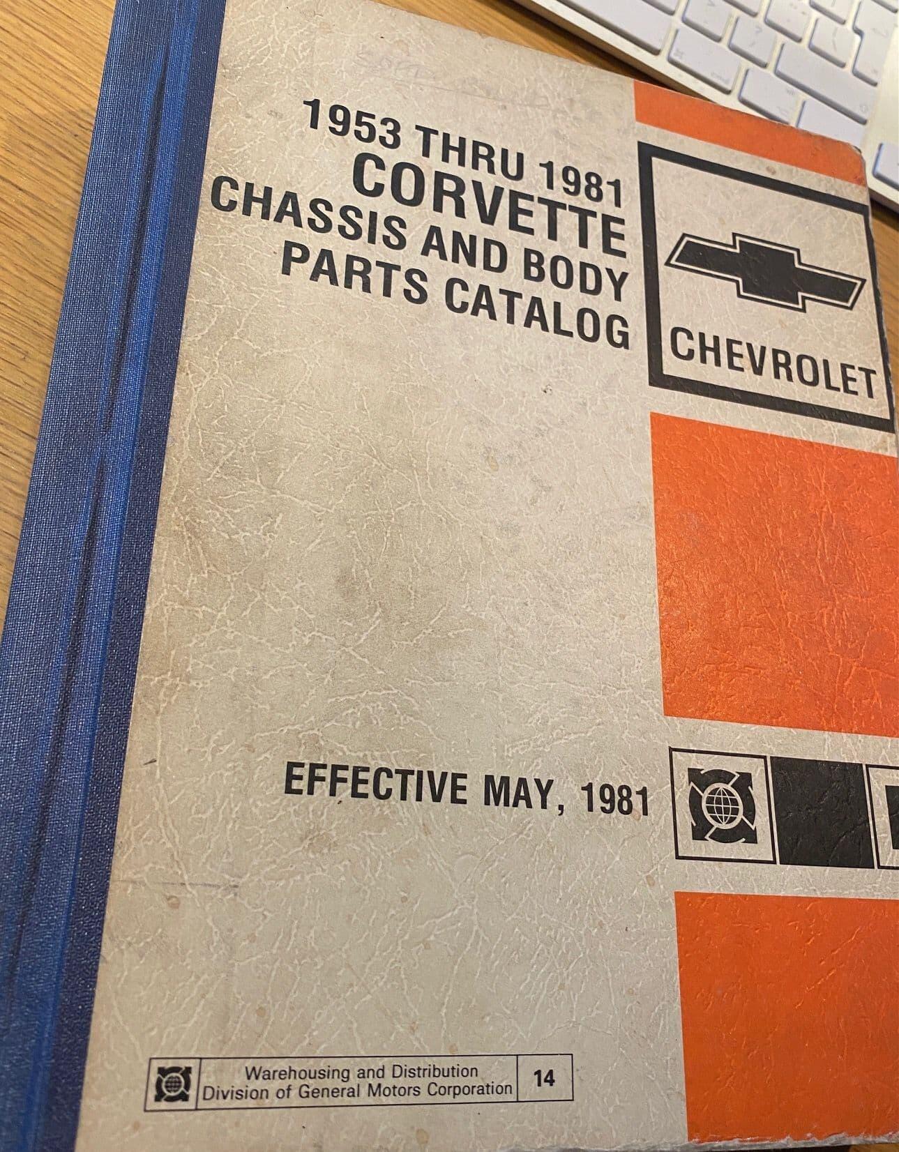 1953-81 Chassis & Parts & Ills Catalog 1981 rare resto source Hardcover ...