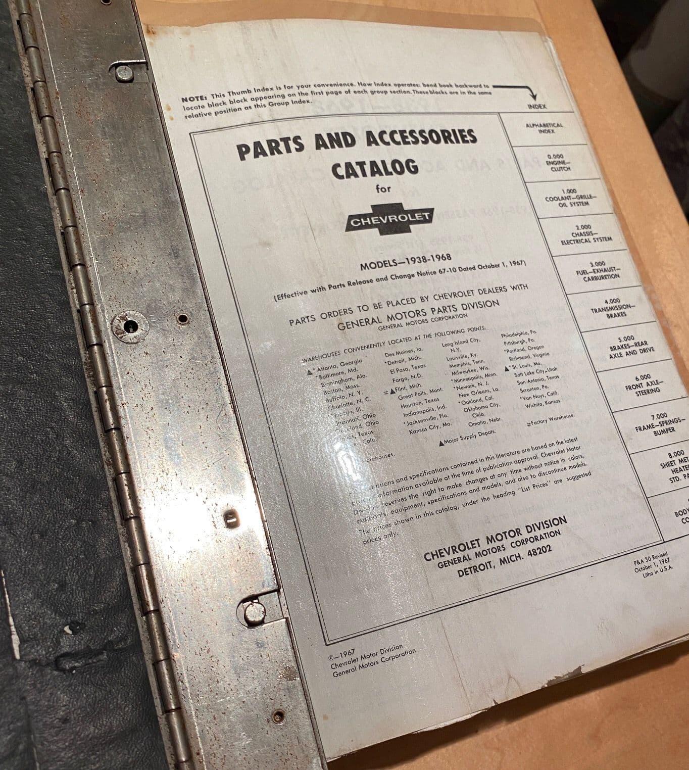 1938-68 CHEVROLET Parts & ACCESSORIES Catalog1938-1968 rare restoration ...