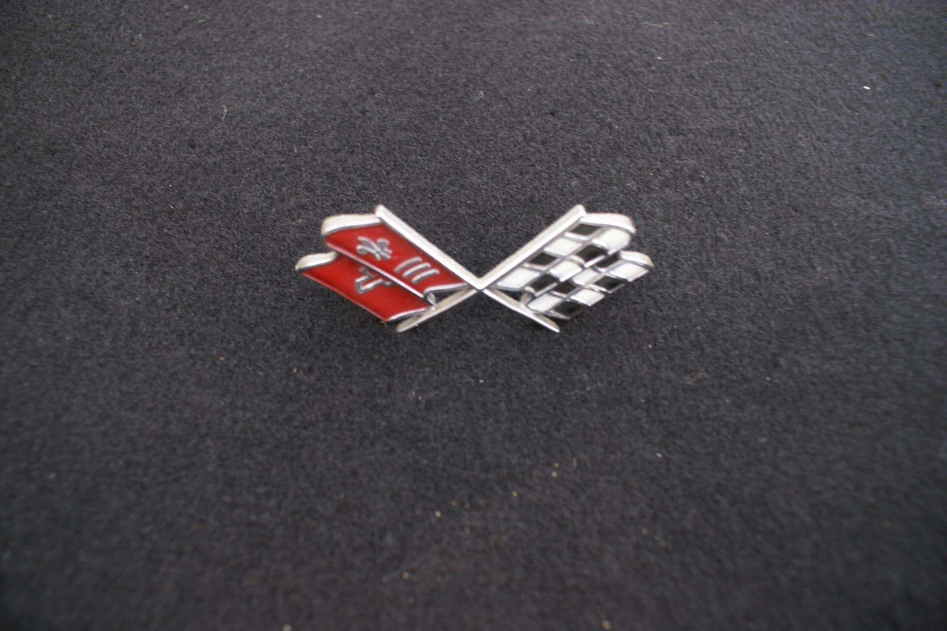 1967 C2 Corvette X-Flag Nose EmblemGM 3894544Used