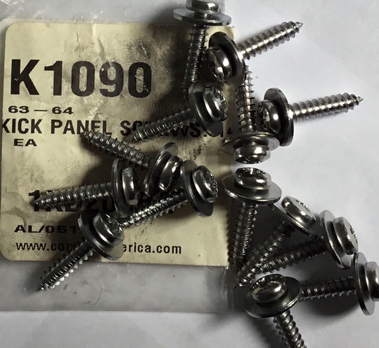 1963-1964 C2 CorvetteKick Panel 14 piece SCREW SET CA K1090 new