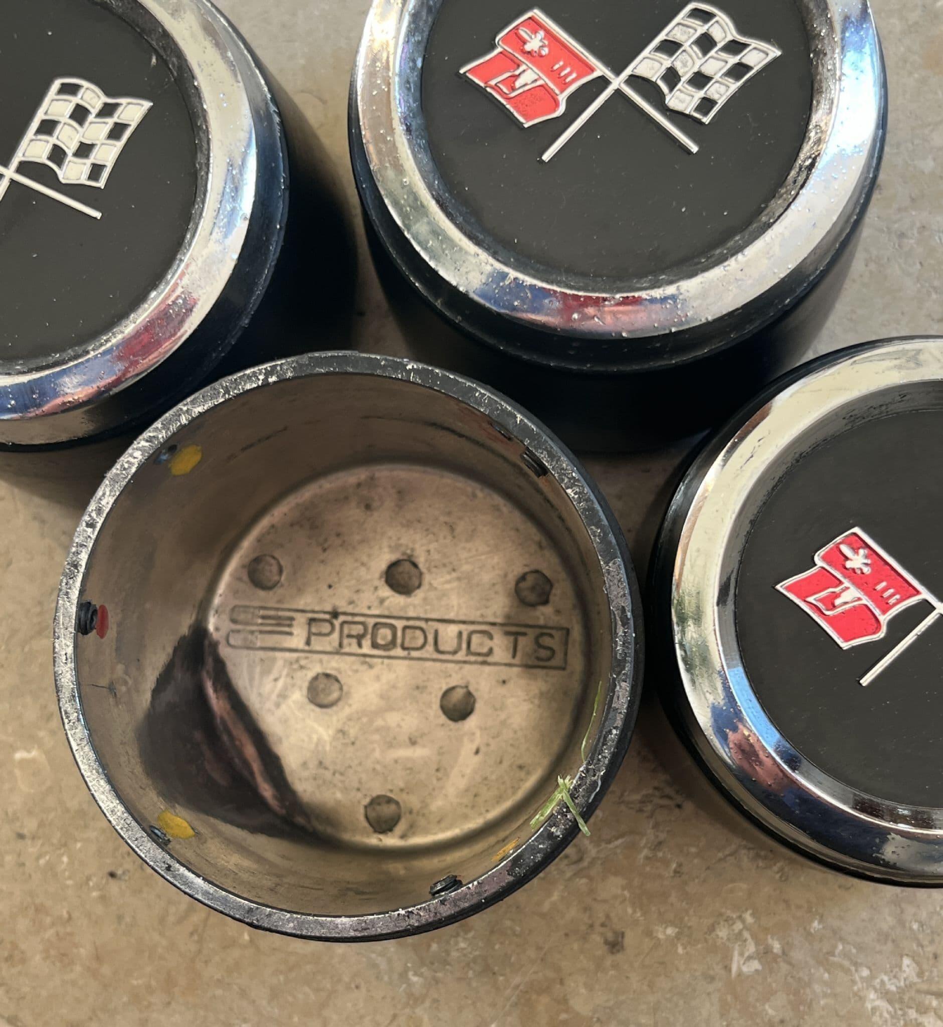 1976 1982 C3 EC solid Aluminium Wheel Centre Caps W/Emblems refubished