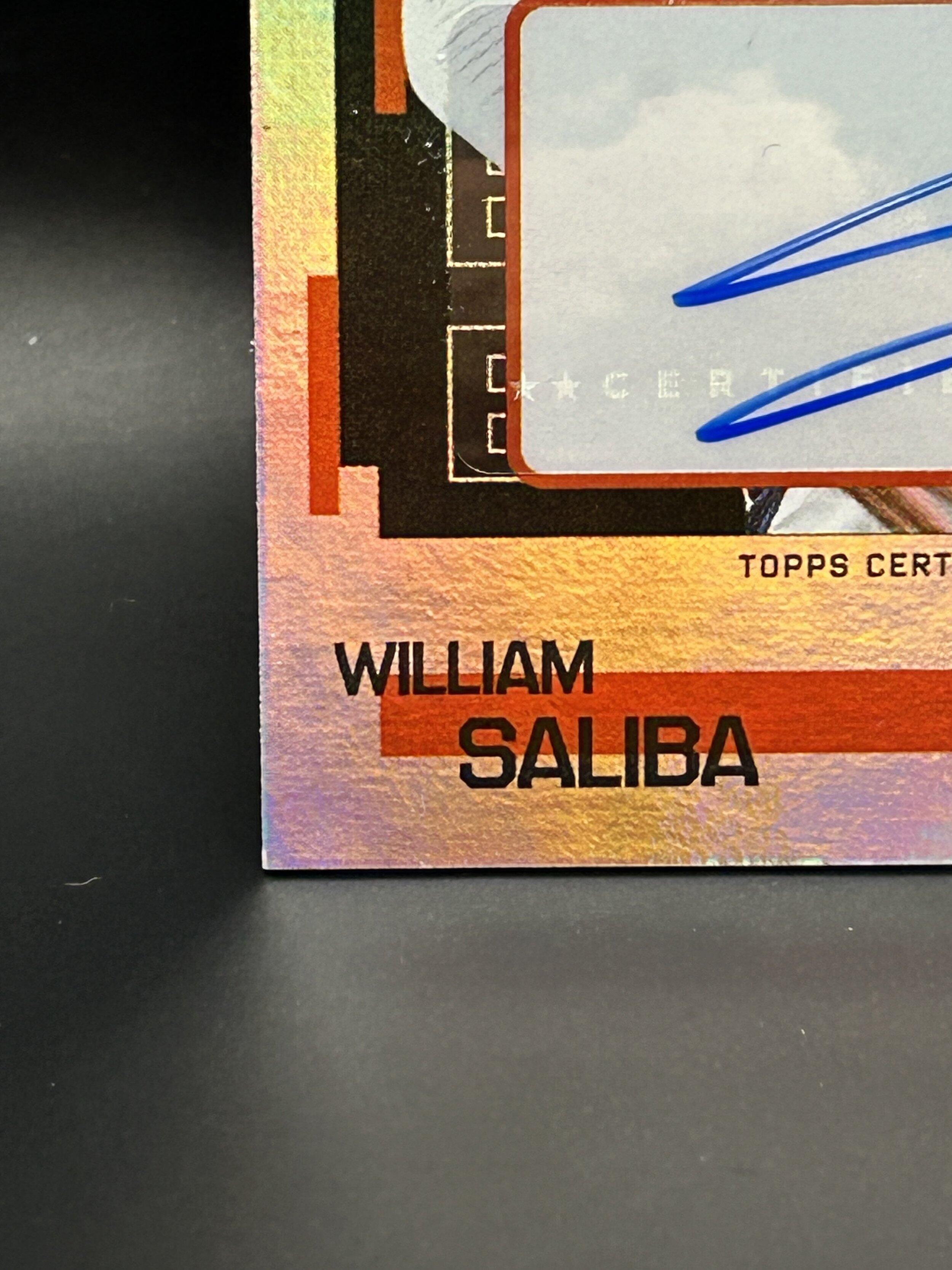 William Saliba 1/5 Autograph – Bonafide Baller (Topps Arsenal Team Set ...