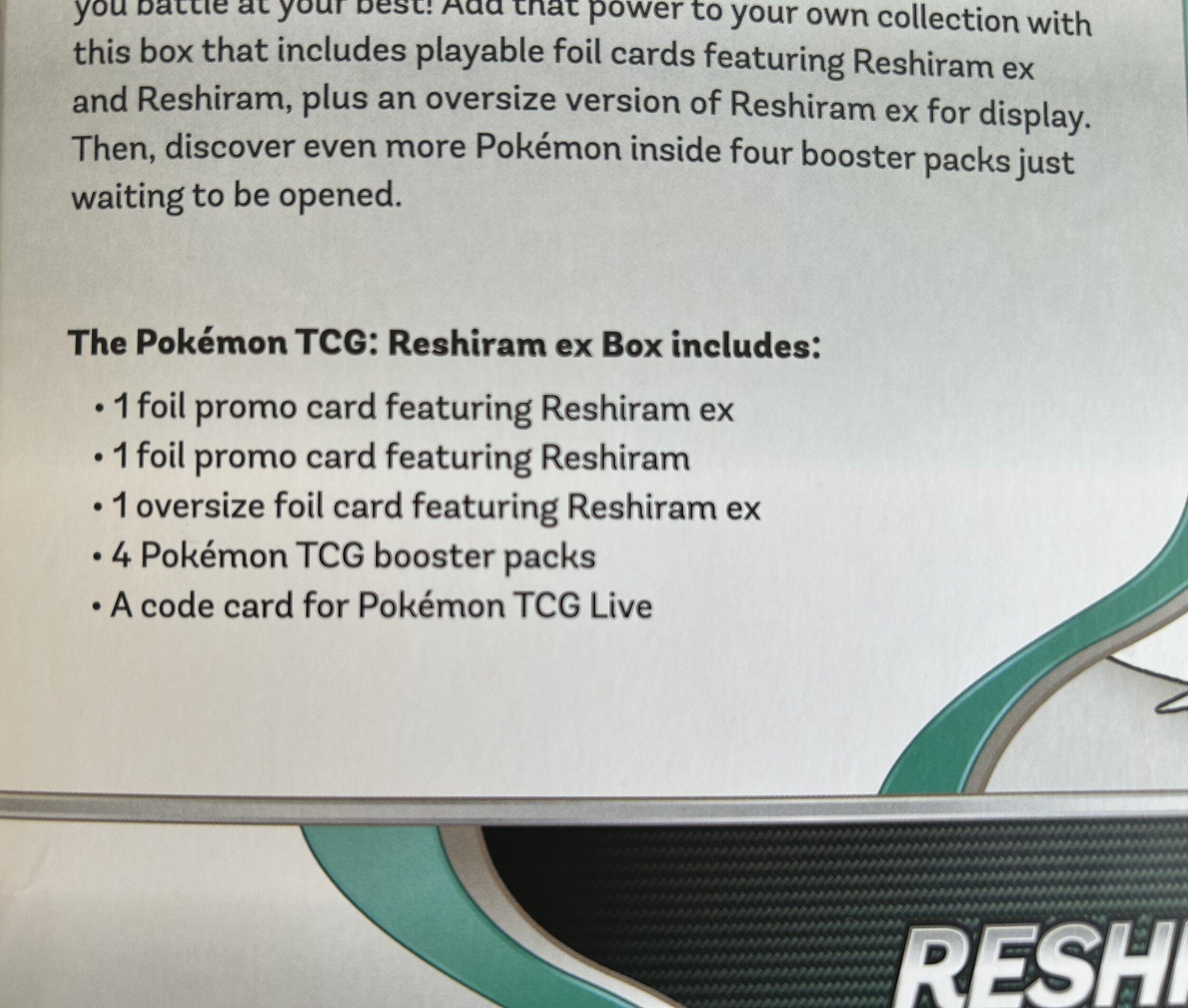 Reshiram EX Box – Pokémon TCG