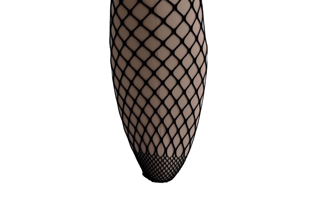 Black Whale Net Silky Ankle Socks