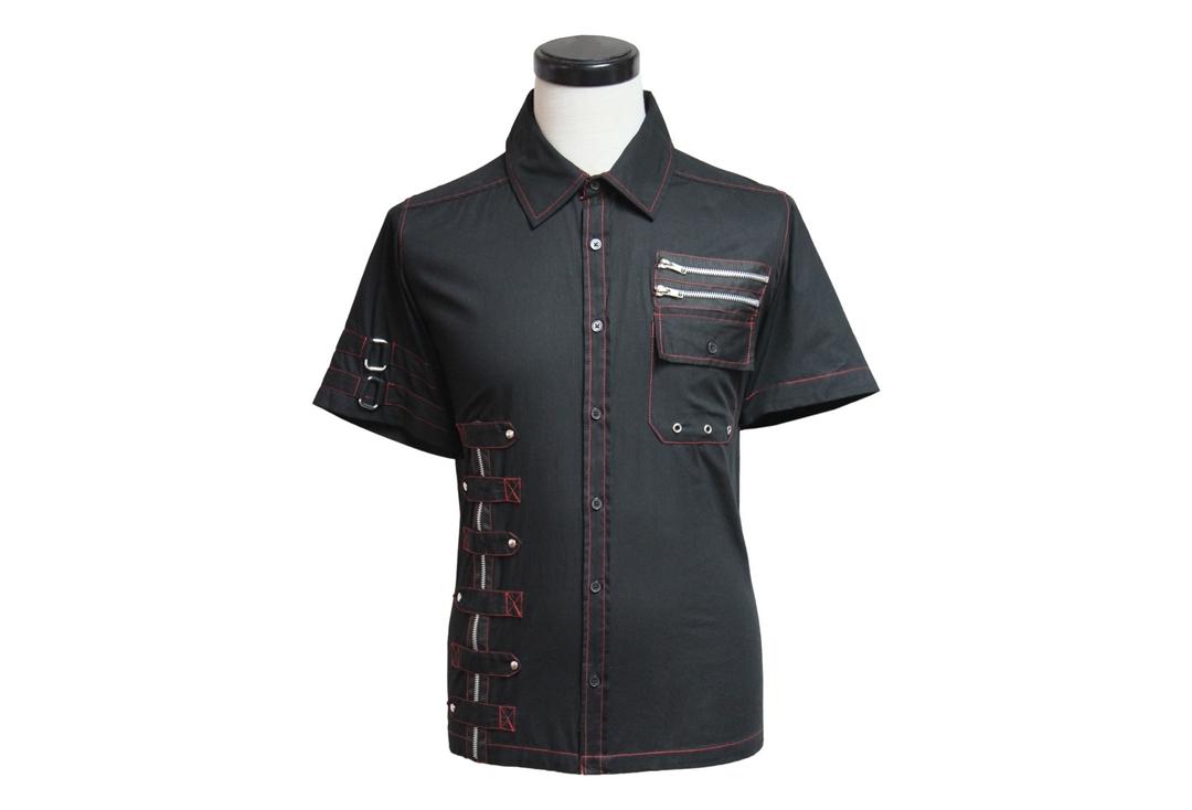 Zip & Red Detail 1236 Dead Threads Short Sleeve Shirt