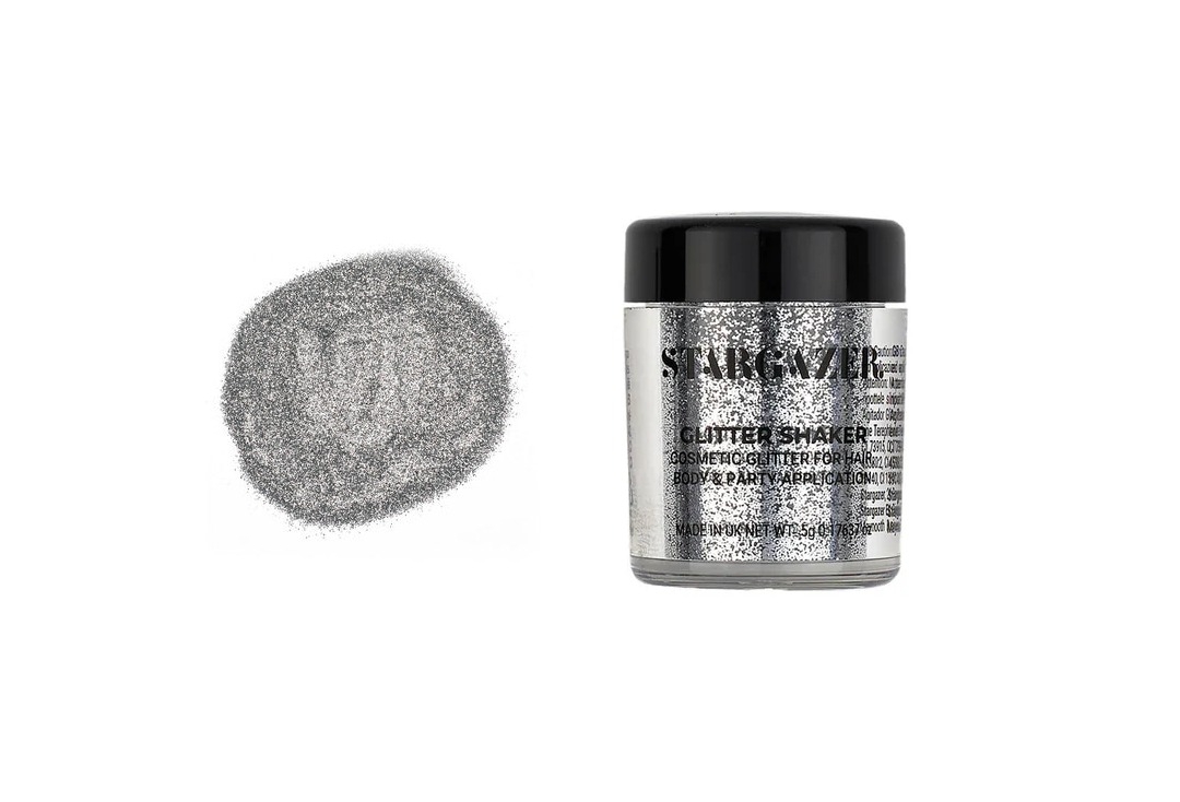 Silver Stargazer Glitter Shaker
