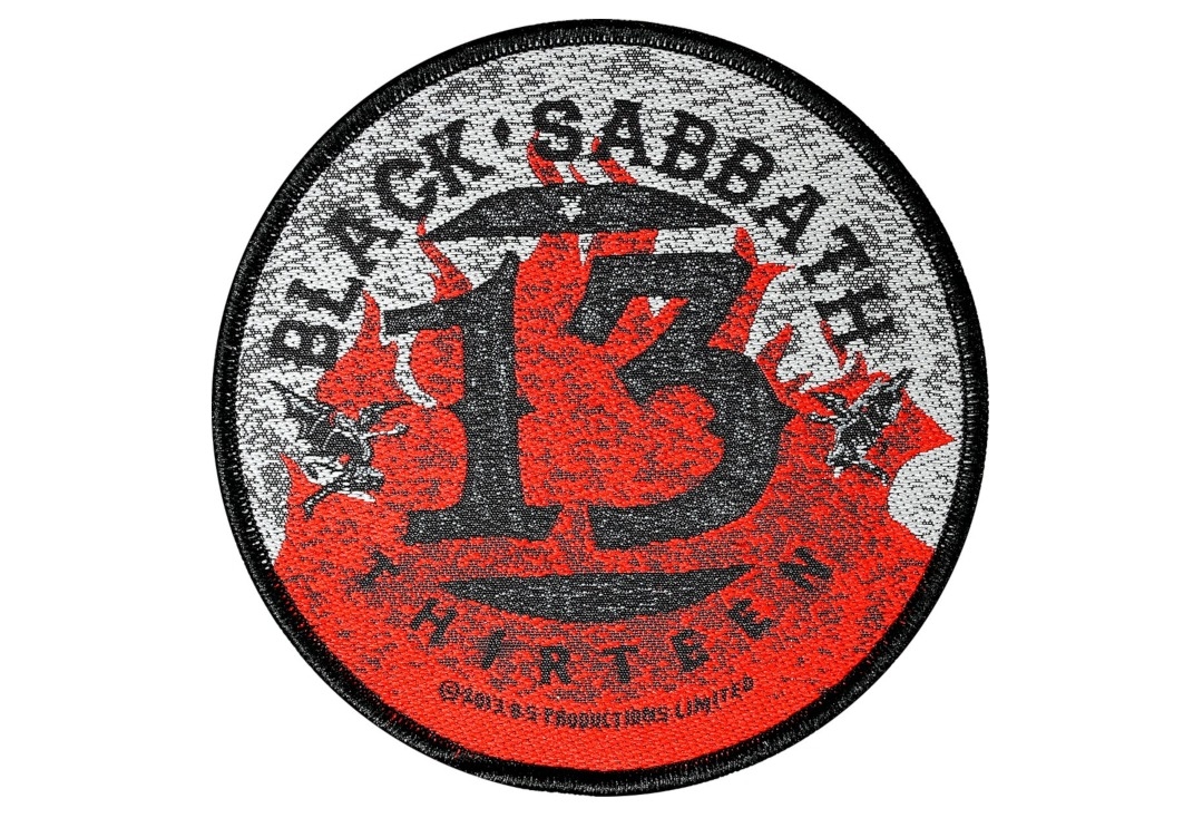 Black Sabbath - 13/Flames Circular Sew On Woven Patch