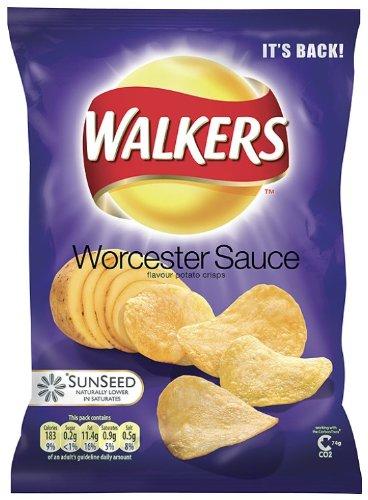 Walkers Crisps Worcester Sauce 32.5G 32x32.5g